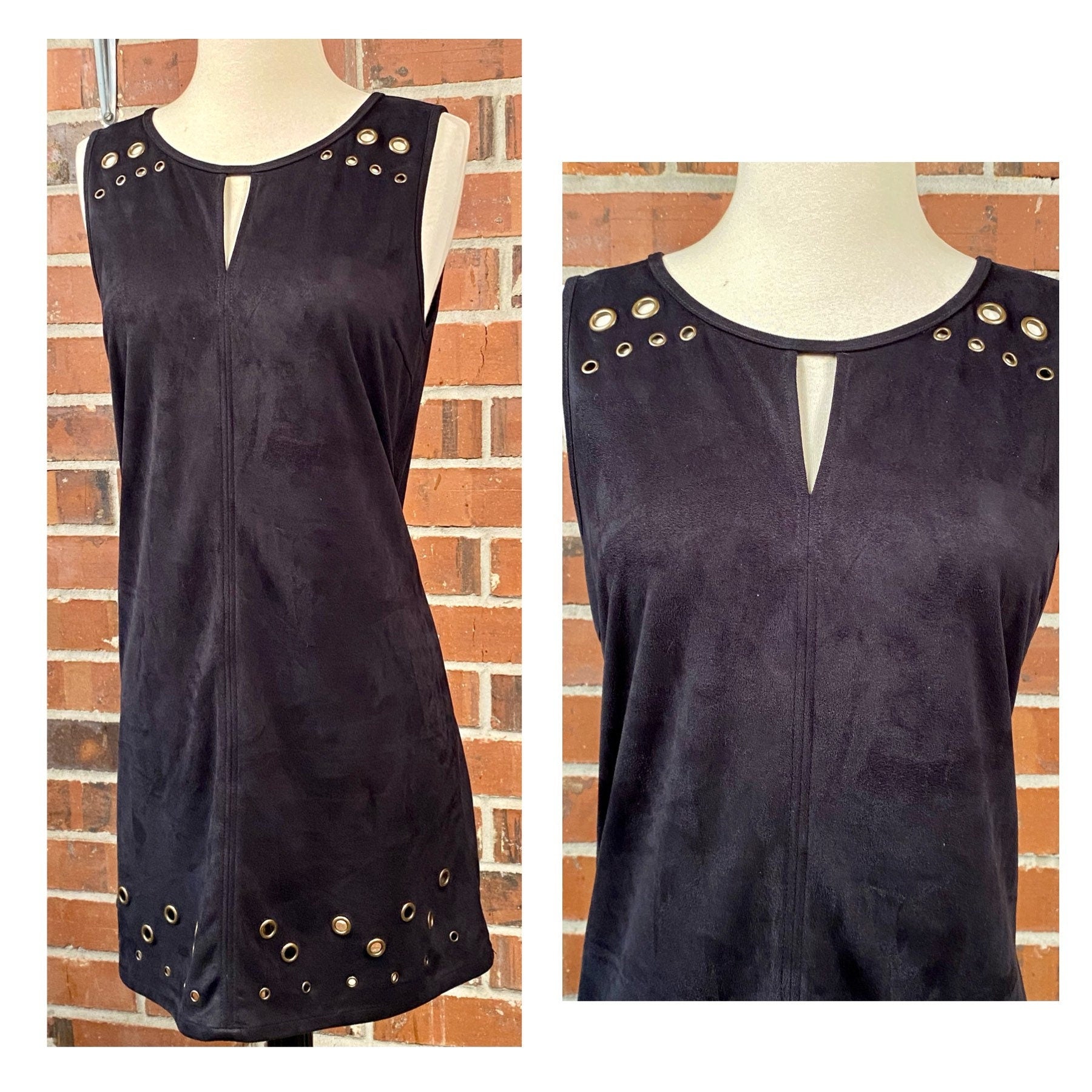 Vintage 60s Grommet Shift Black Mod Dress by Pierre Cardin | Shop THRILLING