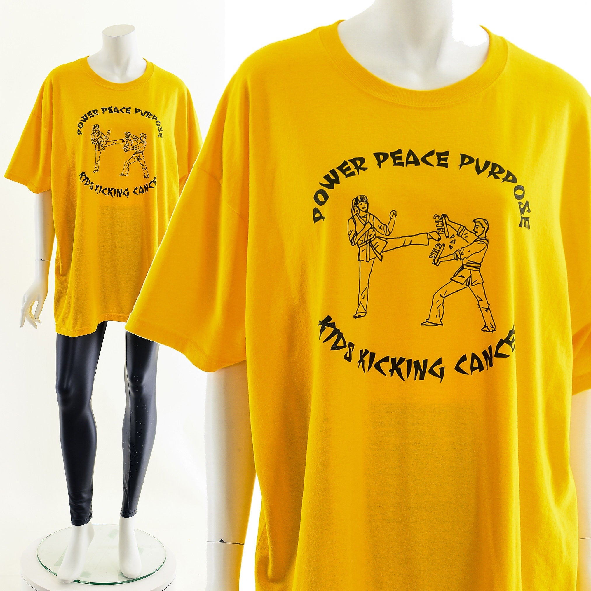 Yellow 90s Vintage Karate T-Shirt | Shop THRILLING