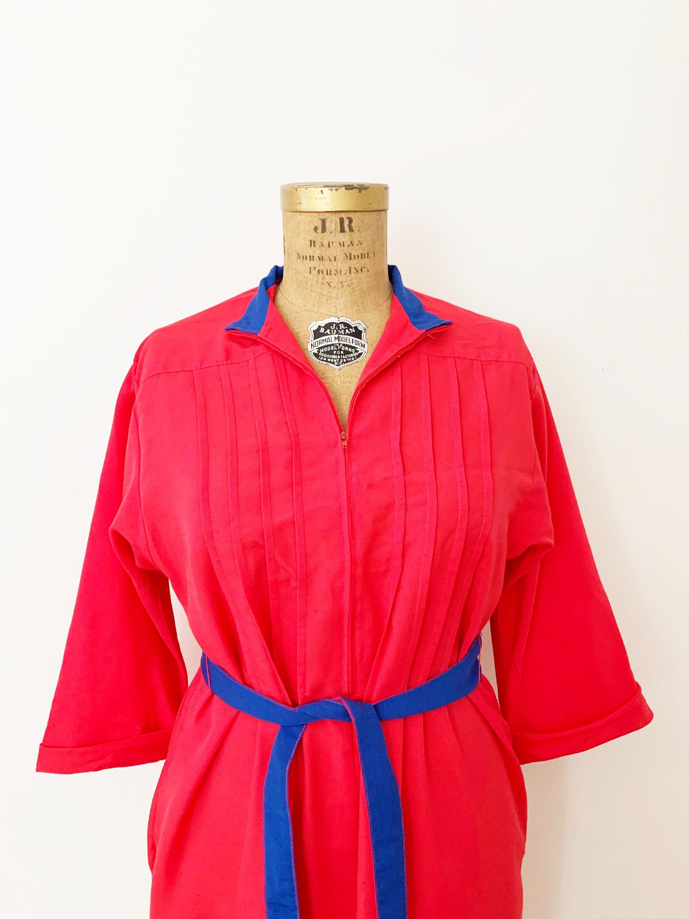 Vintage 70s Red House Dress Shift Dress by I. Magnin | Shop THRILLING