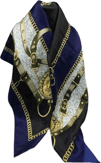 Vintage Belt Chain Print Multicolor Scarf by CW Classics | Shop THRILLING