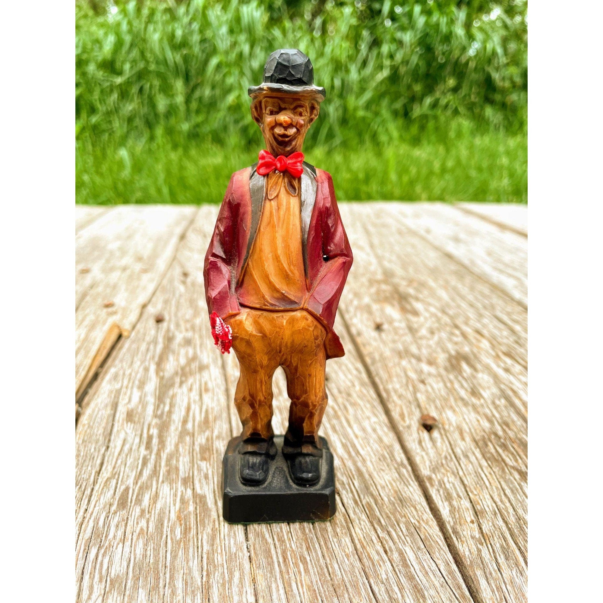 Vintage German Carved Resin Hobo Man Figurine | Shop THRILLING
