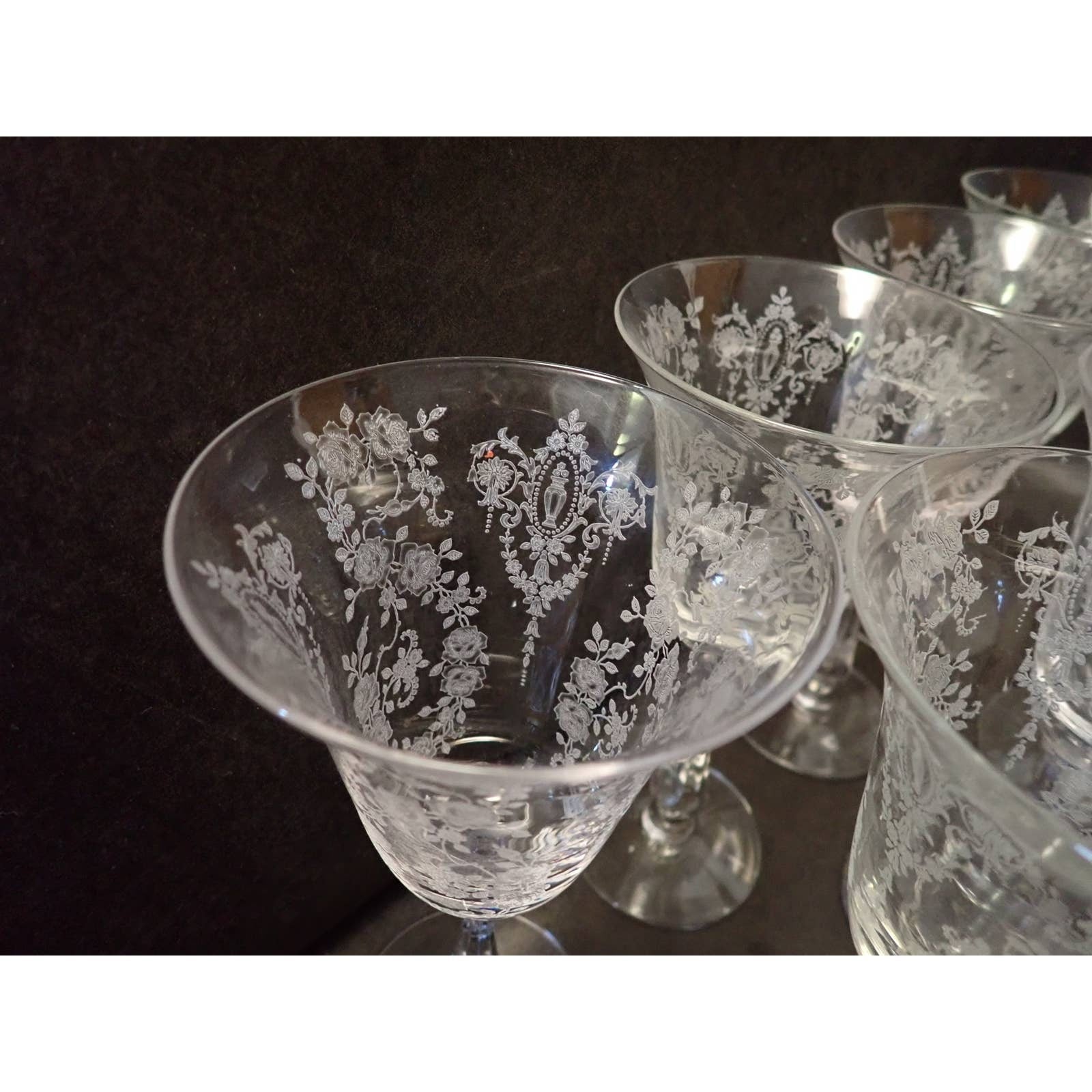 Vintage Tiffin Cherokee Rose Etched Pattern 1 Goblet | Shop THRILLING