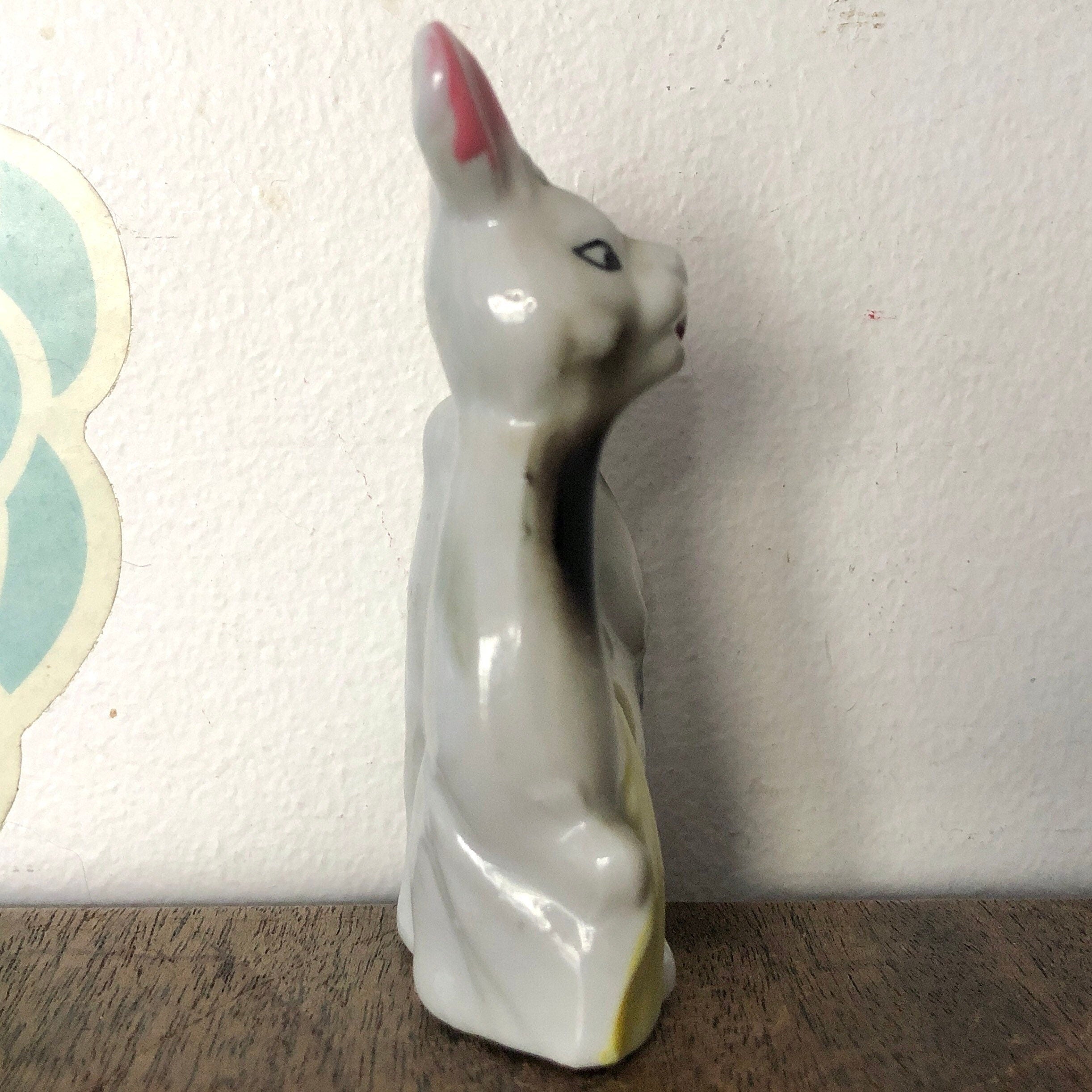 Vintage Cow Figurine Kitschy Long Neck Cow with Leg Sling Get Well Soo ...