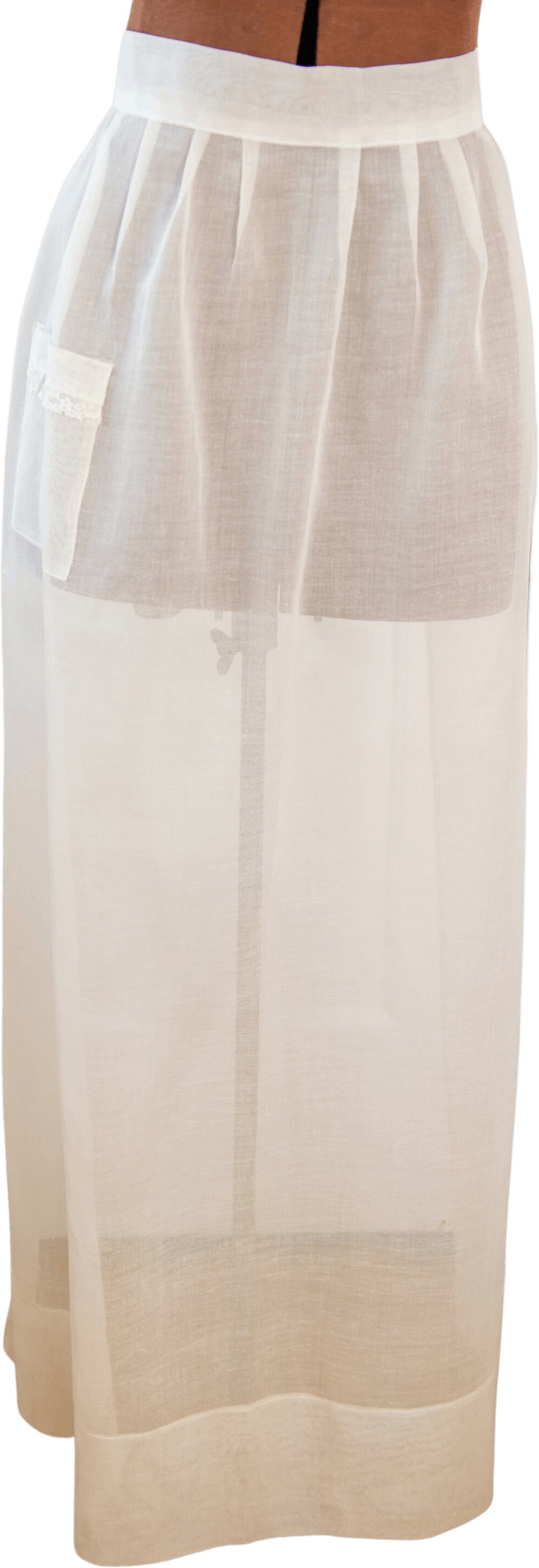 Vintage White Cotton Sheer Half Apron | Shop THRILLING