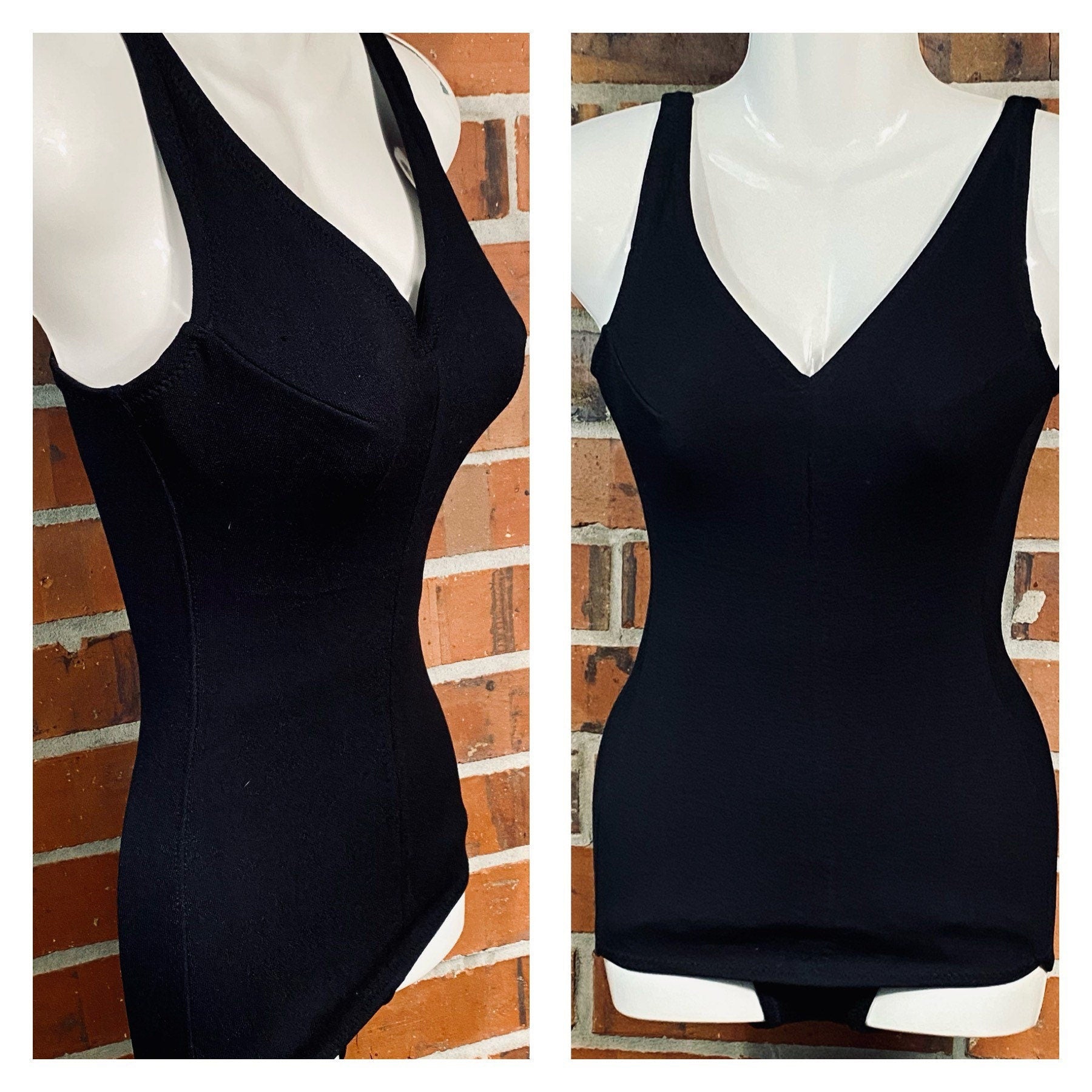 Vintage 50s Black One Piece Swimsuit | Shop THRILLING