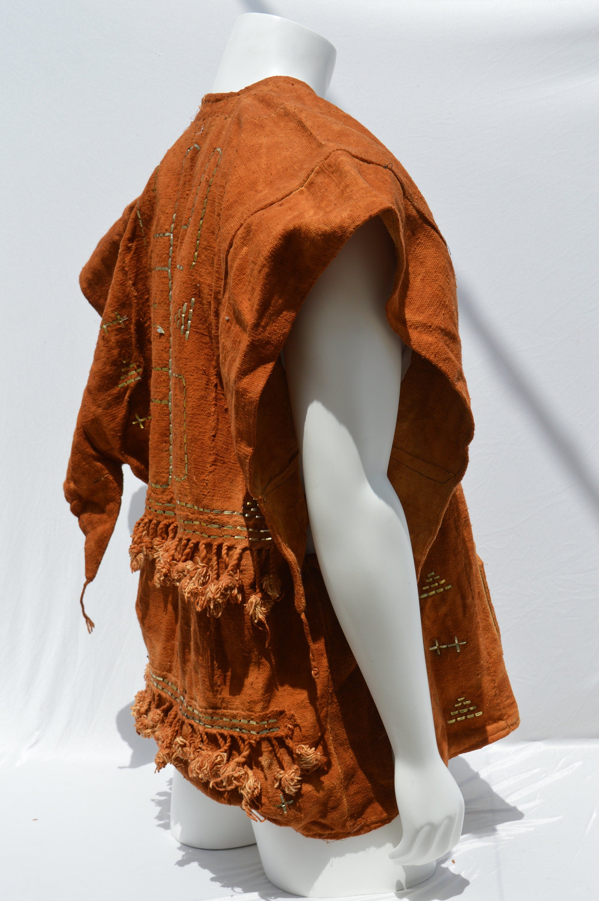 Vintage Dogon Mud Cloth Hunter's Mali Dogon Shirt Kanaga Symbol, Brown ...