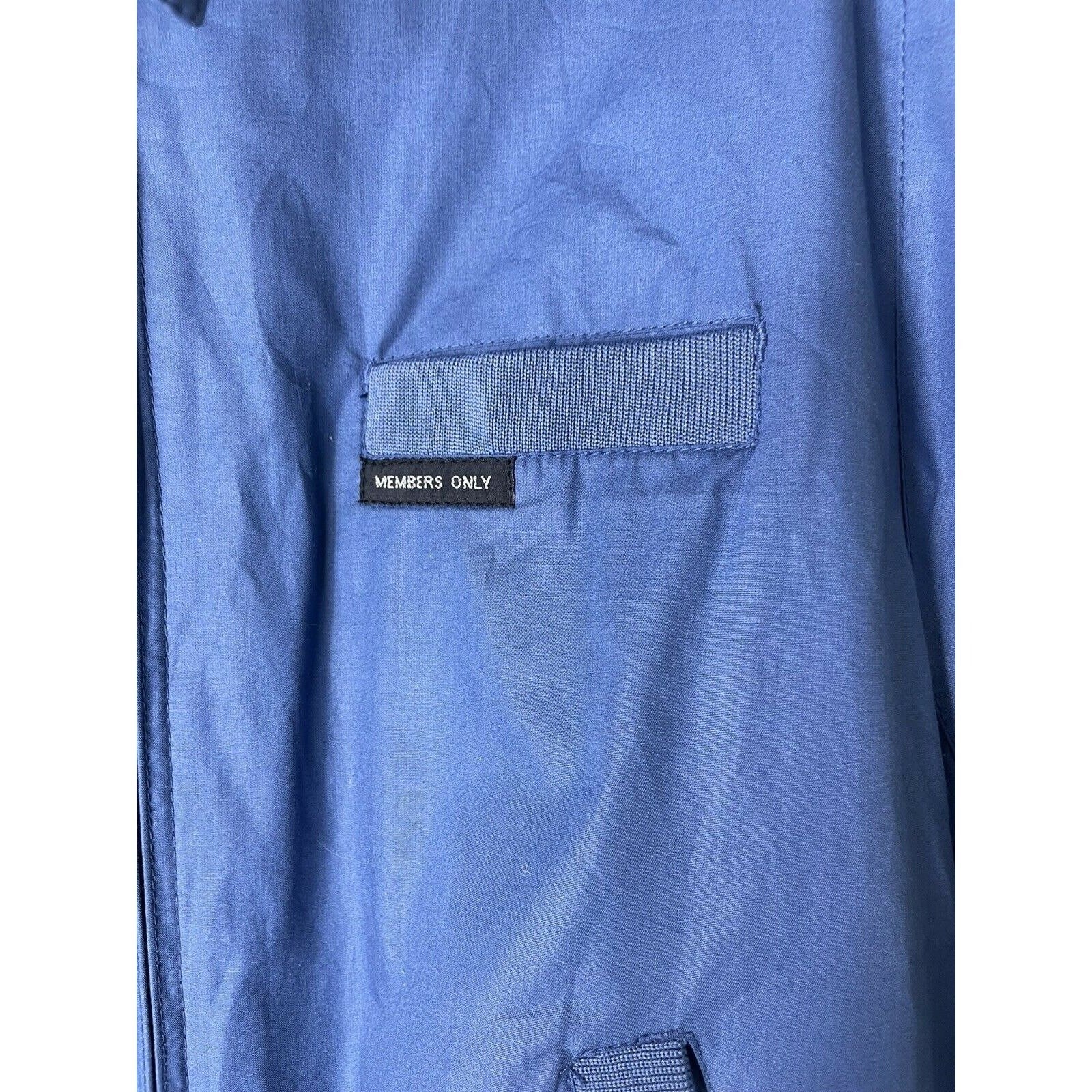 Vintage Mens Members Only Blue Cafe Racer Jacket | Shop THRILLING