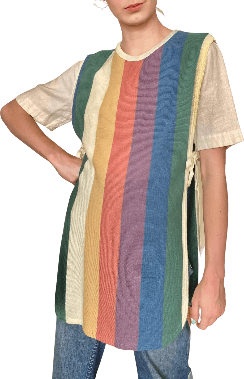 Vintage 70’s Rainbow Knit Overlay Top | Shop THRILLING
