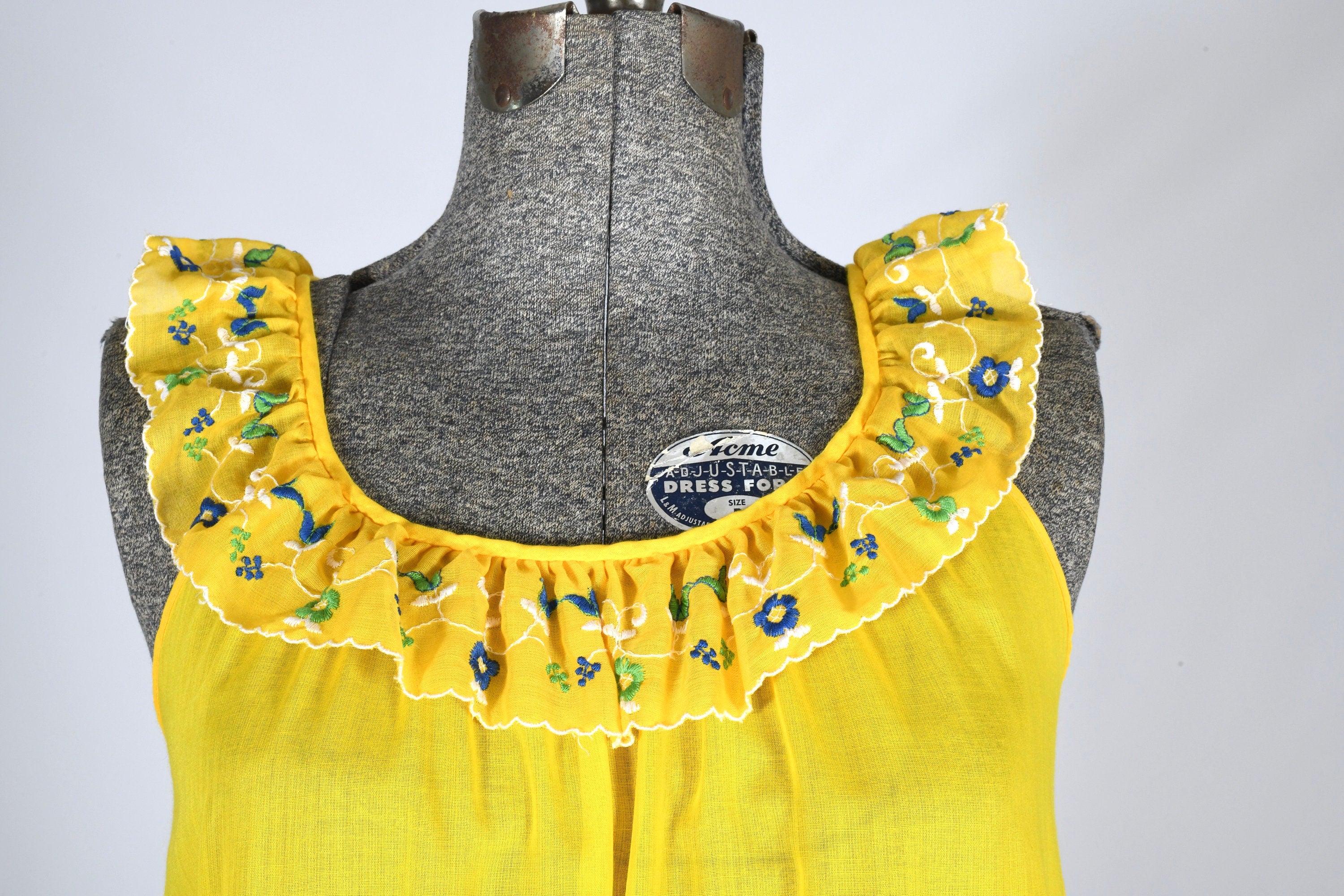 Vintage Yellow Sheer Sunshine Gown | Shop THRILLING