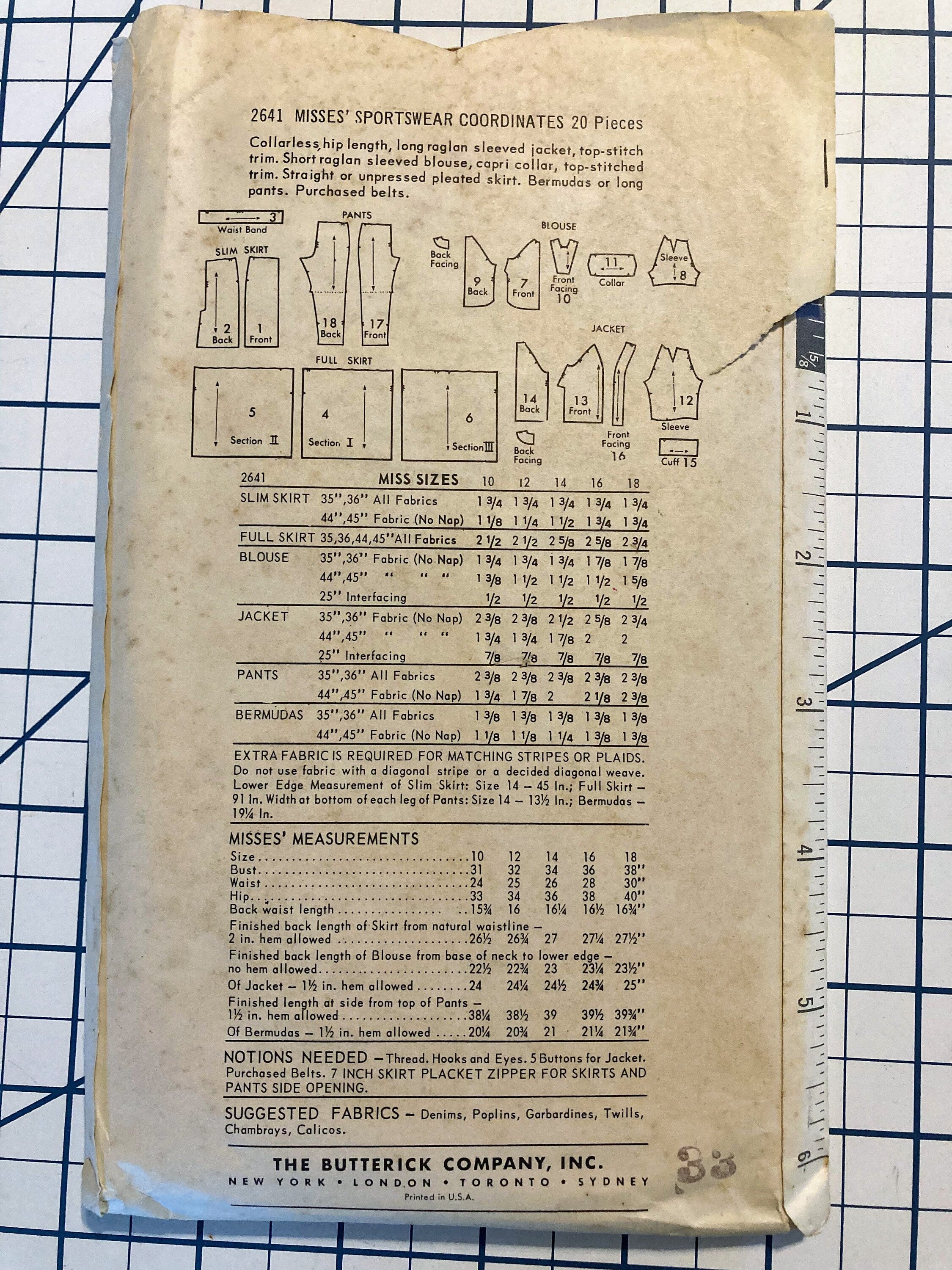 60s Shirt Dress and Pants Pattern Set Vintage Butterick Sewing Pattern ...