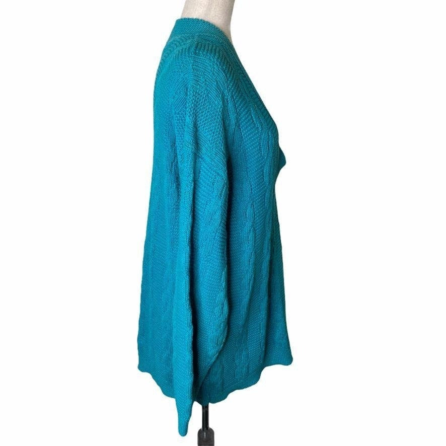 Vintage Hunt Club Oversized Sweater Cable Knit Turquoise Blue | Shop ...