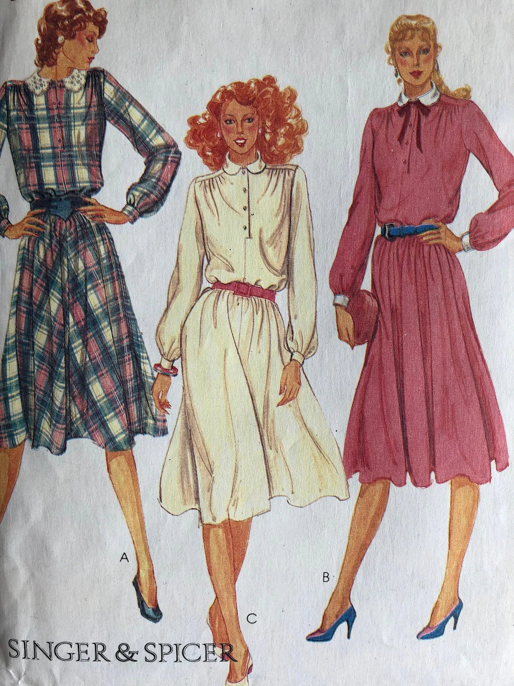 Vintage 70s 80s Dress Shirtdress Sewing Pattern Mccall's by McCall's ...