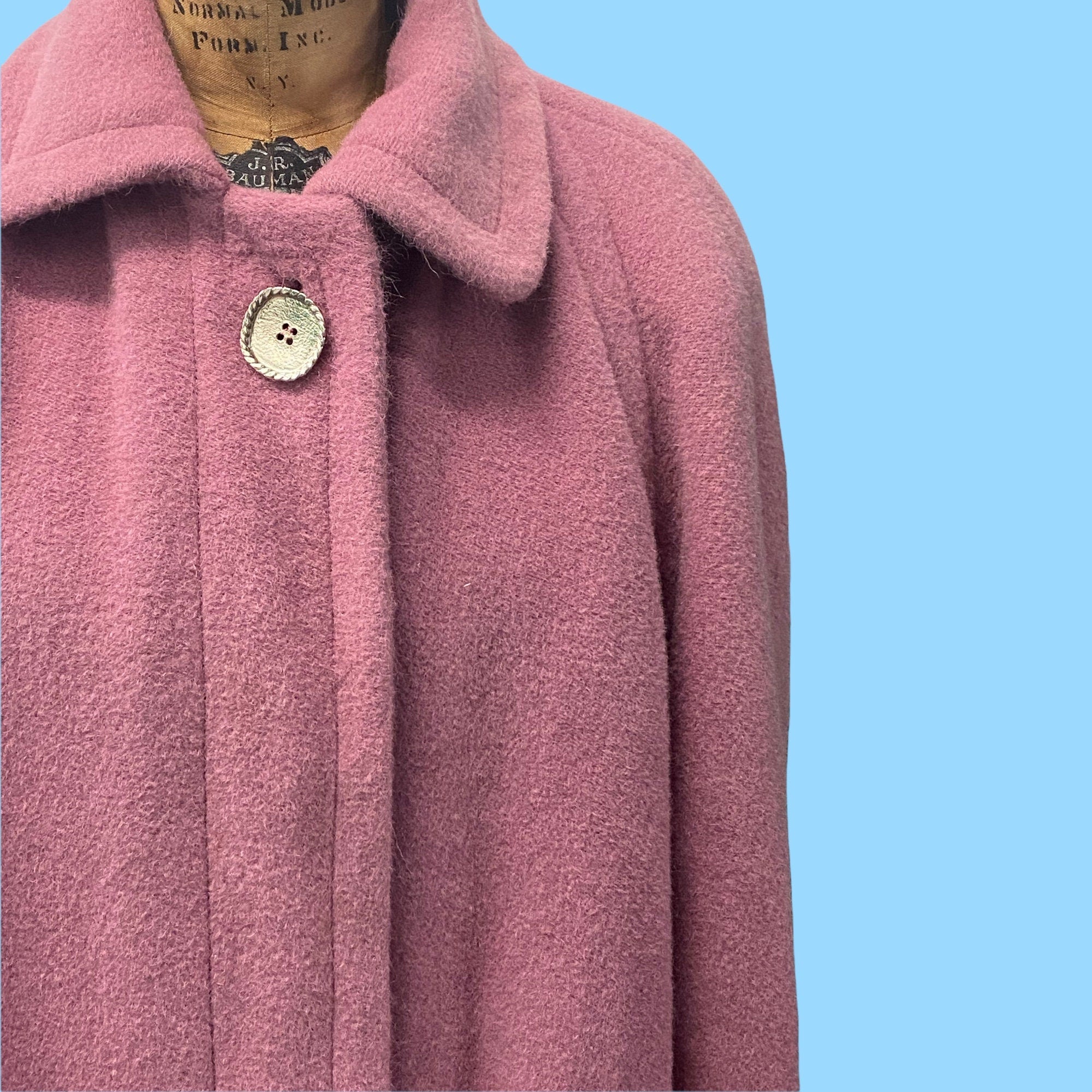 Vintage Lavender Wool Coat by Perry Ellis | Shop THRILLING
