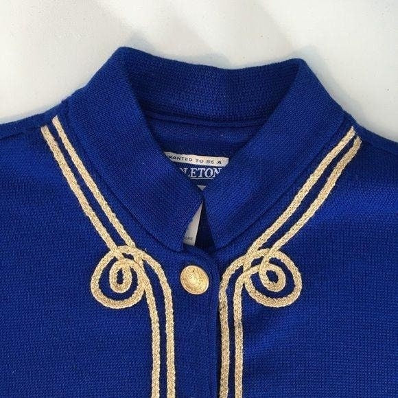 Vintage 90's Blue Wool Cropped Military, Marching Band Jacket ...