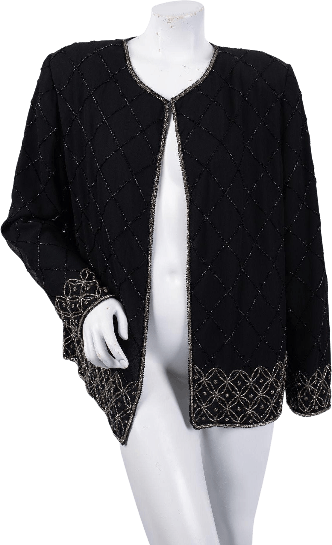 Vintage Jmd Ny Sequin Formal Black Beaded Jacket | Shop THRILLING