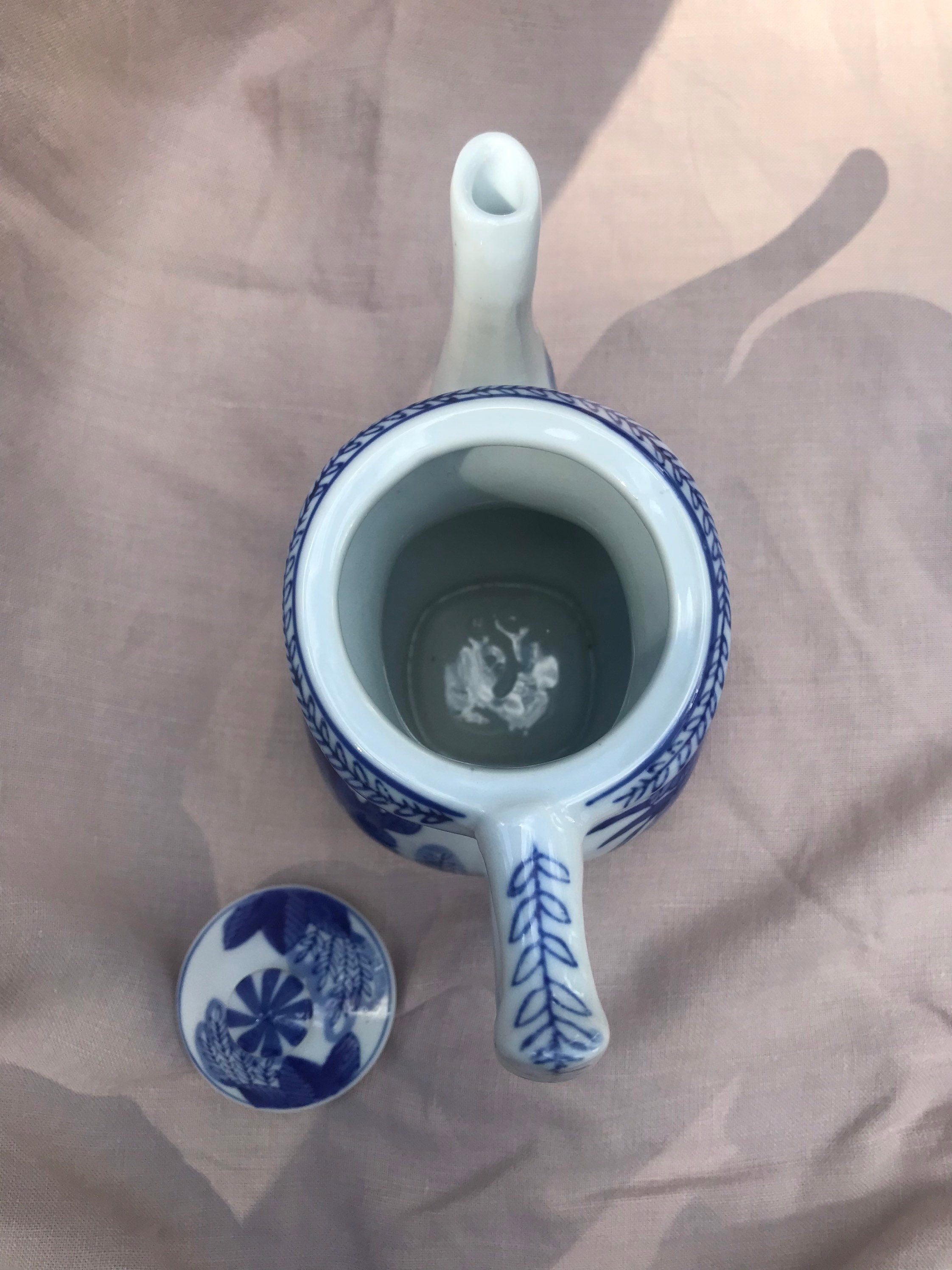 Vintage Blue and White Chocolate Pot Or Teapot Nantucket | Shop THRILLING