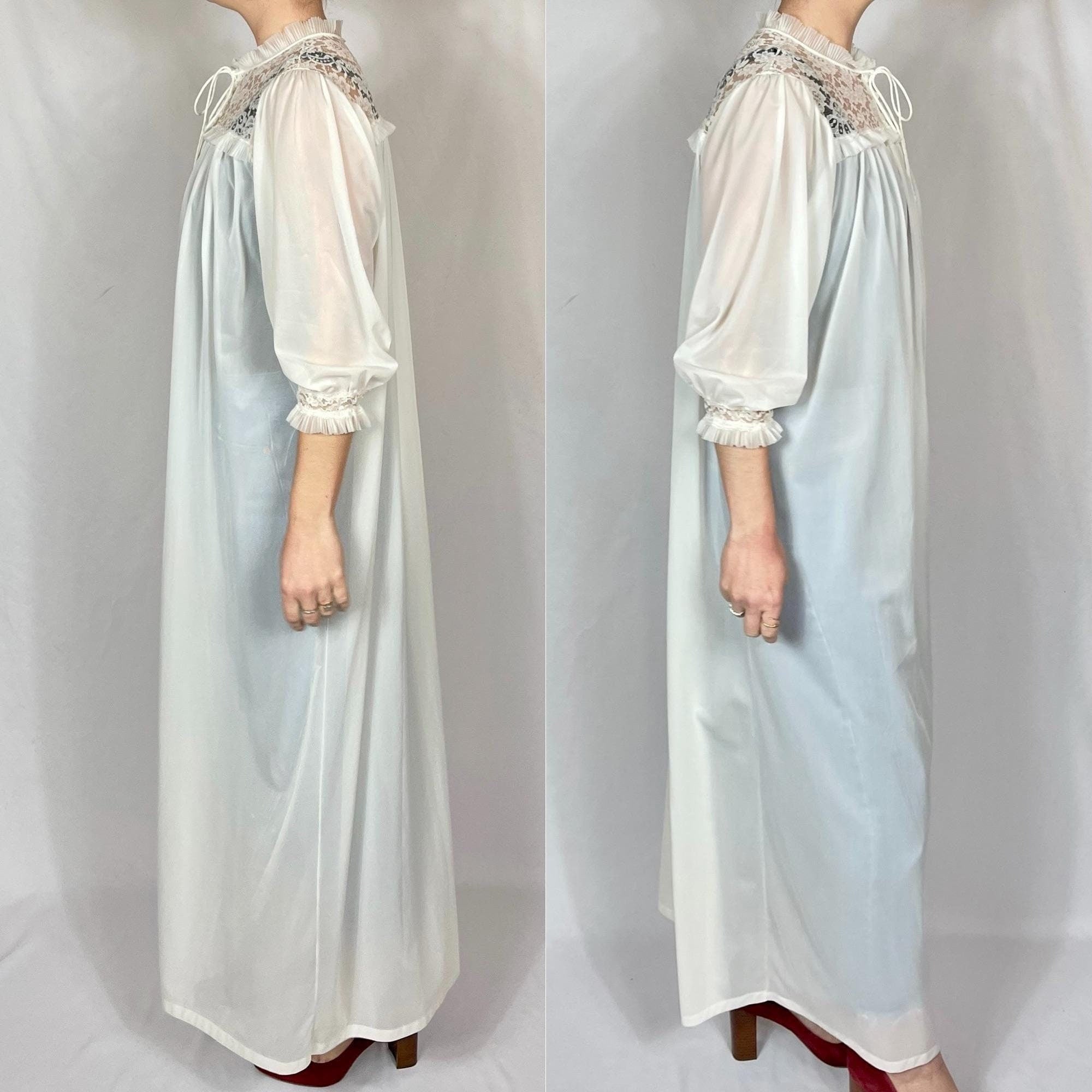 Vintage Sheer Long White Robe | Shop THRILLING
