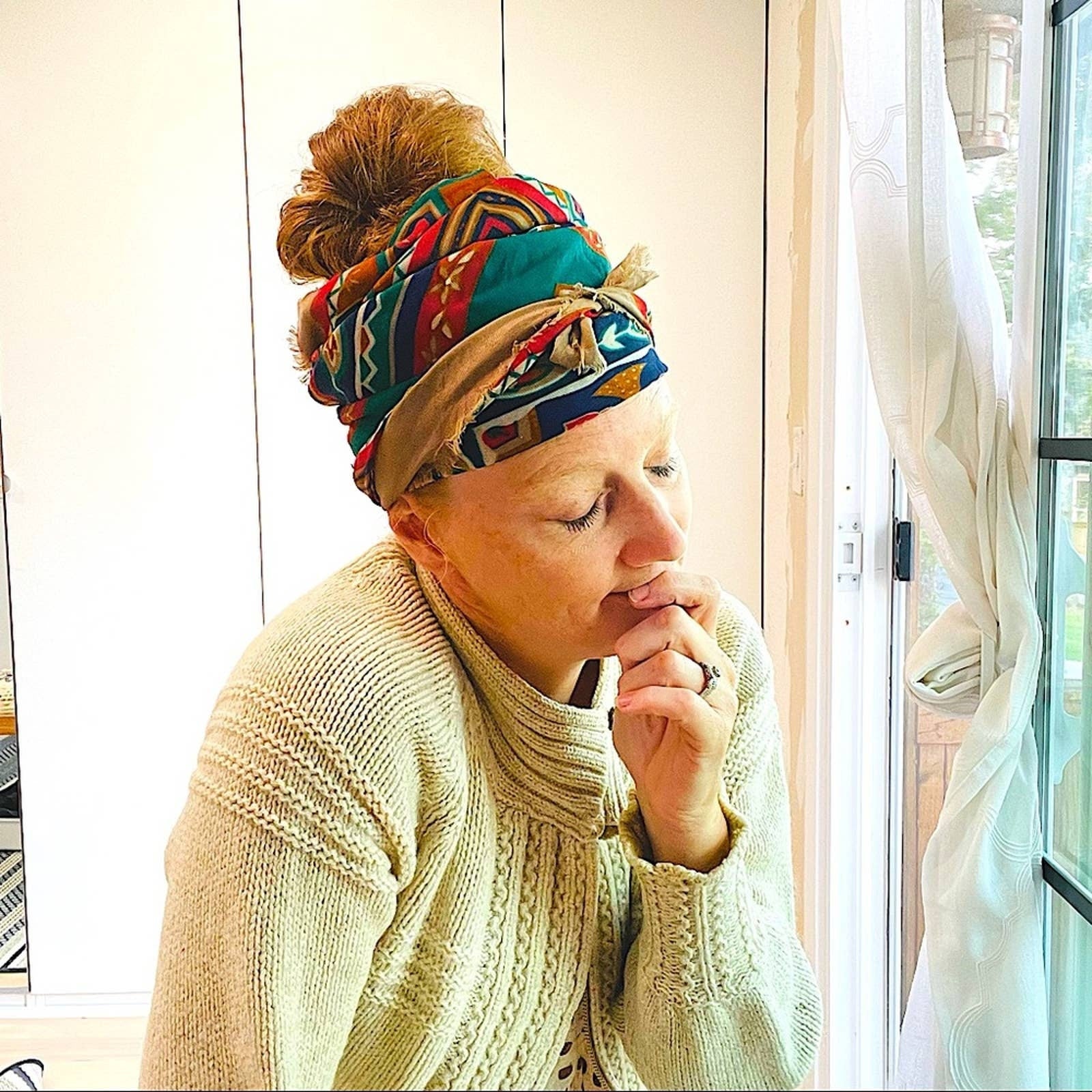 Vintage 80s Large Square Saturated Fall Colors Scarf | Shop THRILLING