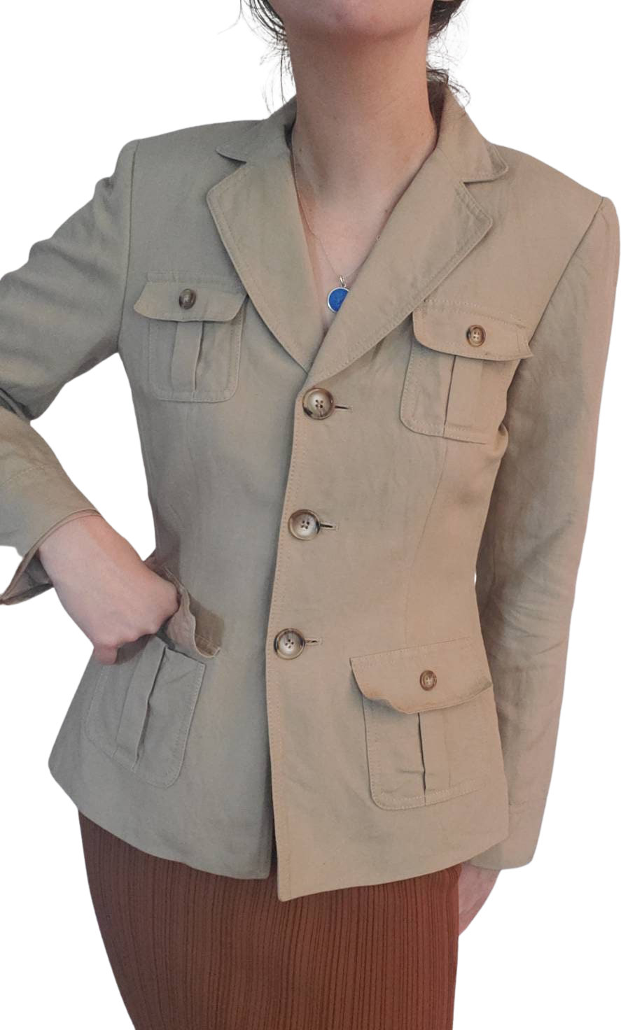 Vintage Essential Camel Color Utility Style Jacket | Shop THRILLING