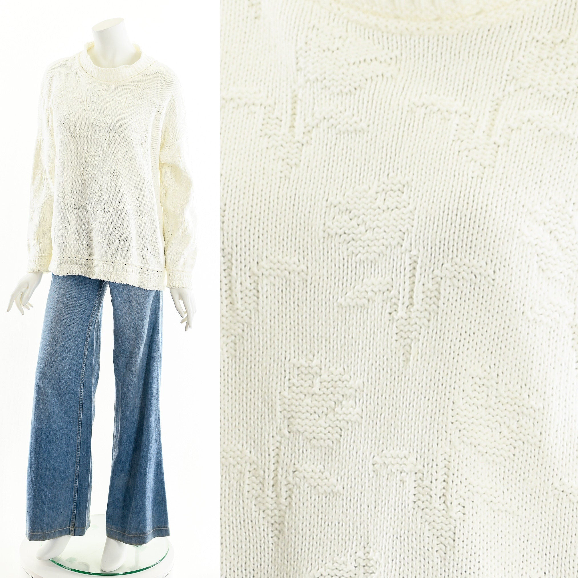 Vintage 80s Invisible Floral Sweater | Shop THRILLING