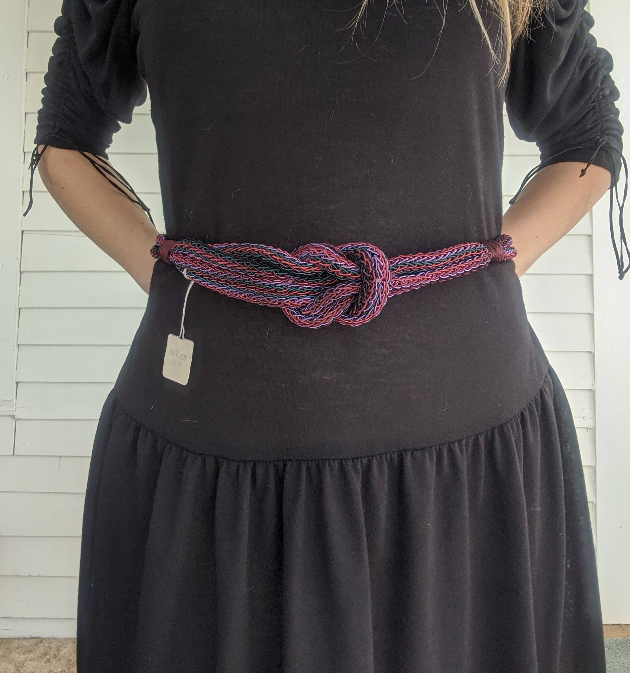 Vintage Purple Rope Belt Macrame 80s | Shop THRILLING