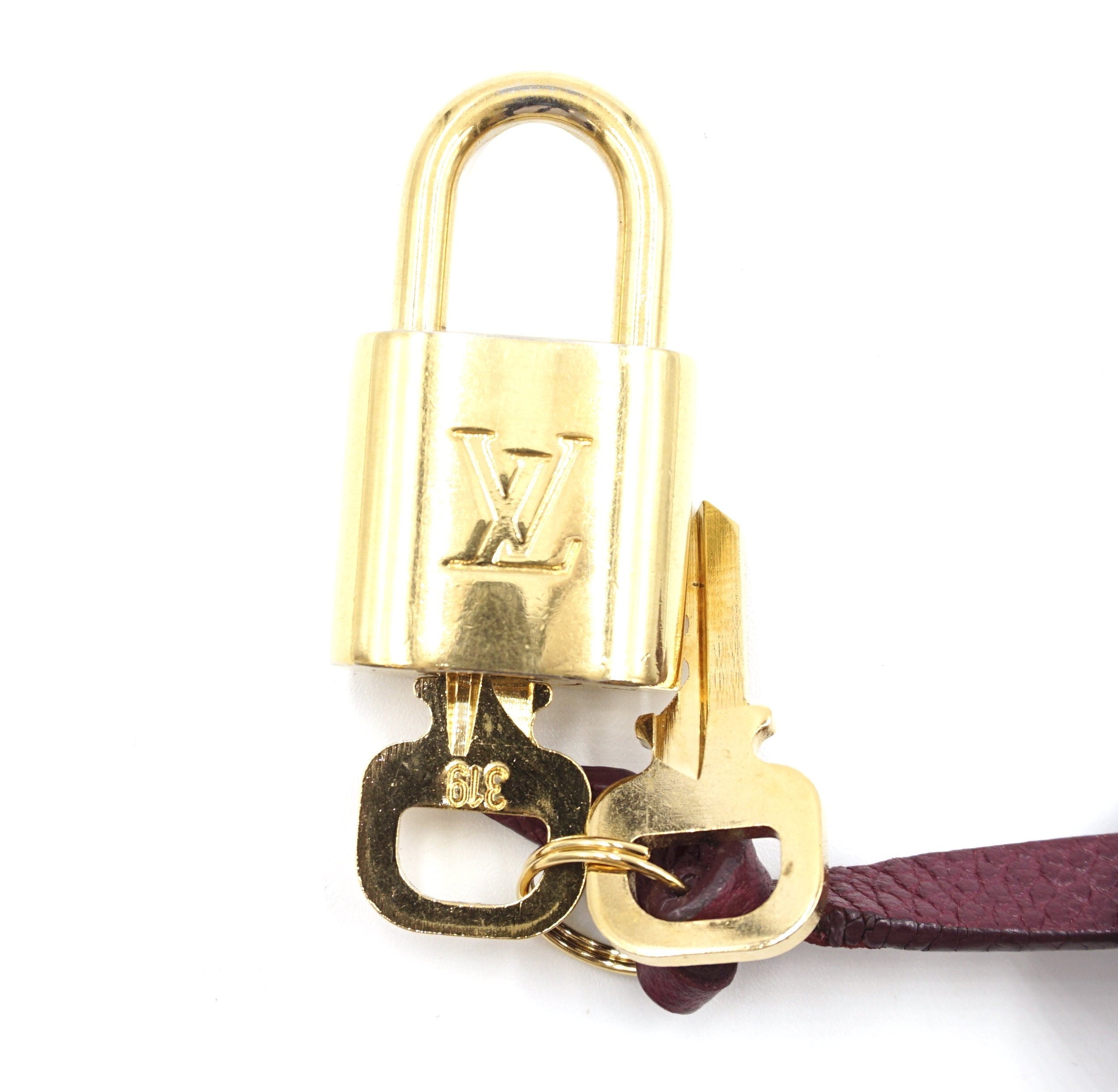 Vintage Purple Clochette with Gold Tone Lock and Keys Set by Louis ...