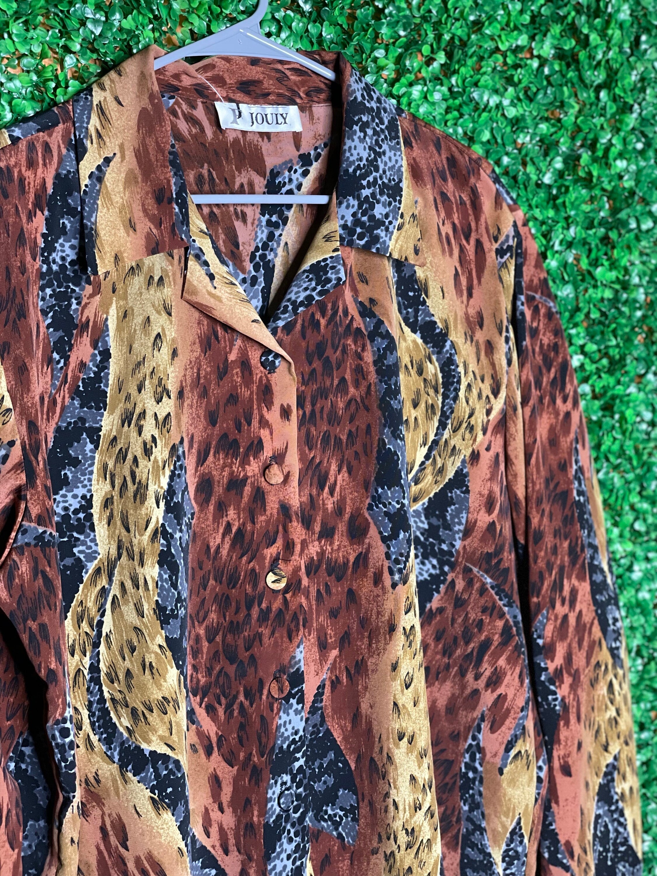 Vintage Multi Animal Print Button Up by F Jouly | Shop THRILLING
