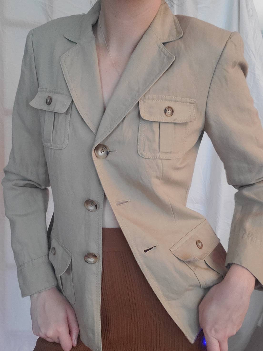 Vintage Essential Camel Color Utility Style Jacket | Shop THRILLING