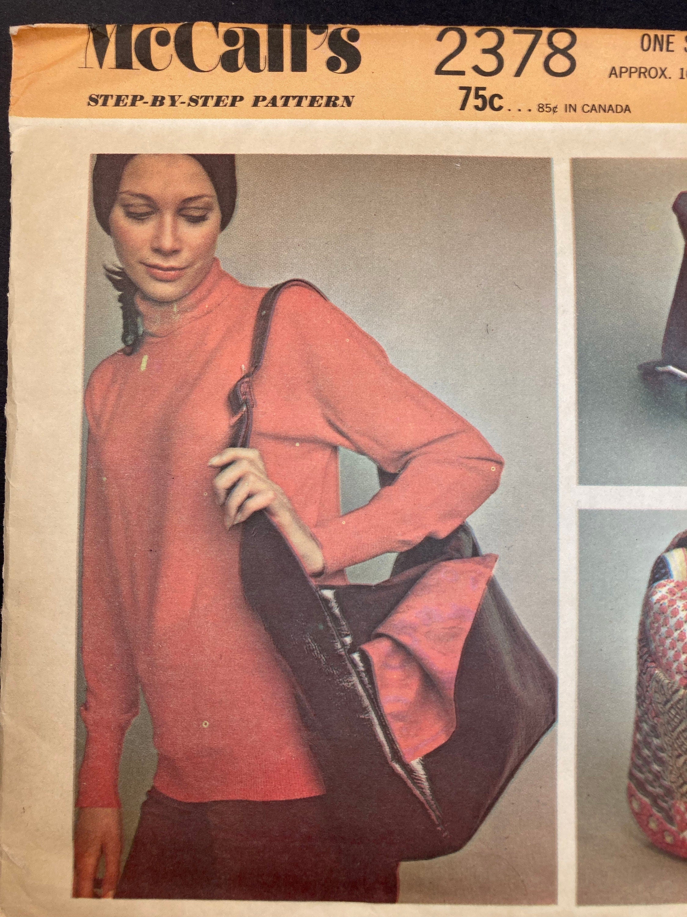 Shoulder Bag Pattern Vintage Mccalls Sewing Pattern by Mccalls | Shop ...