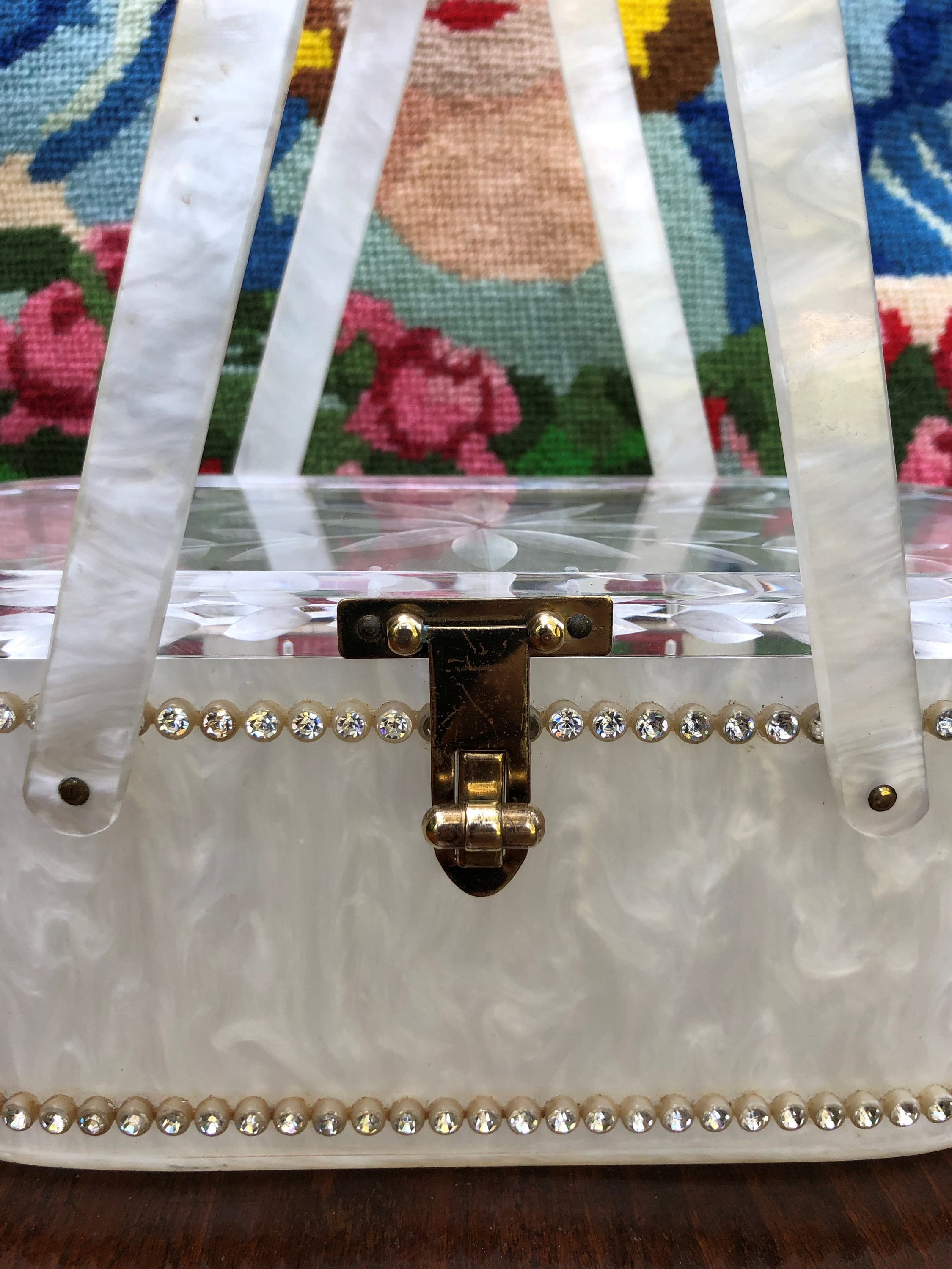 Vintage Gorgeous Lucite with Rhinestones Handbag | Shop THRILLING