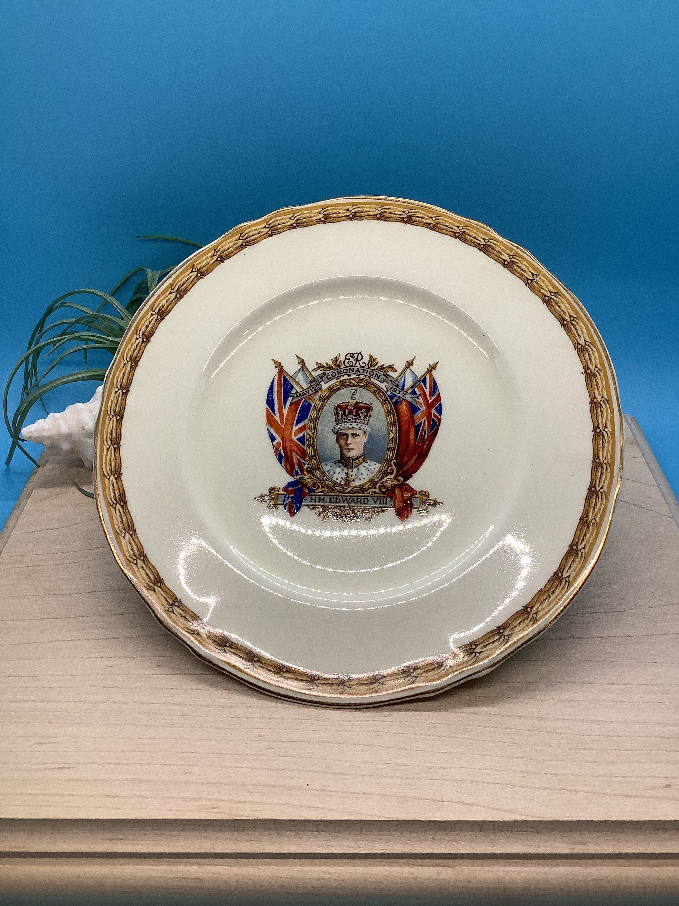Vintage King Edward The 8th Coronation Plate by WH Grindley & Co Ltd ...