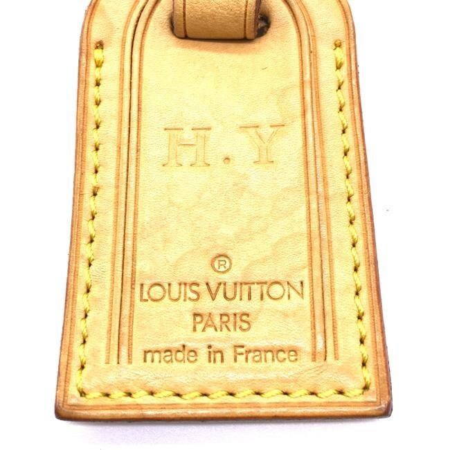 Vintage Louis Vuitton Natural Leather Luggage Tag Monogram Logo by ...