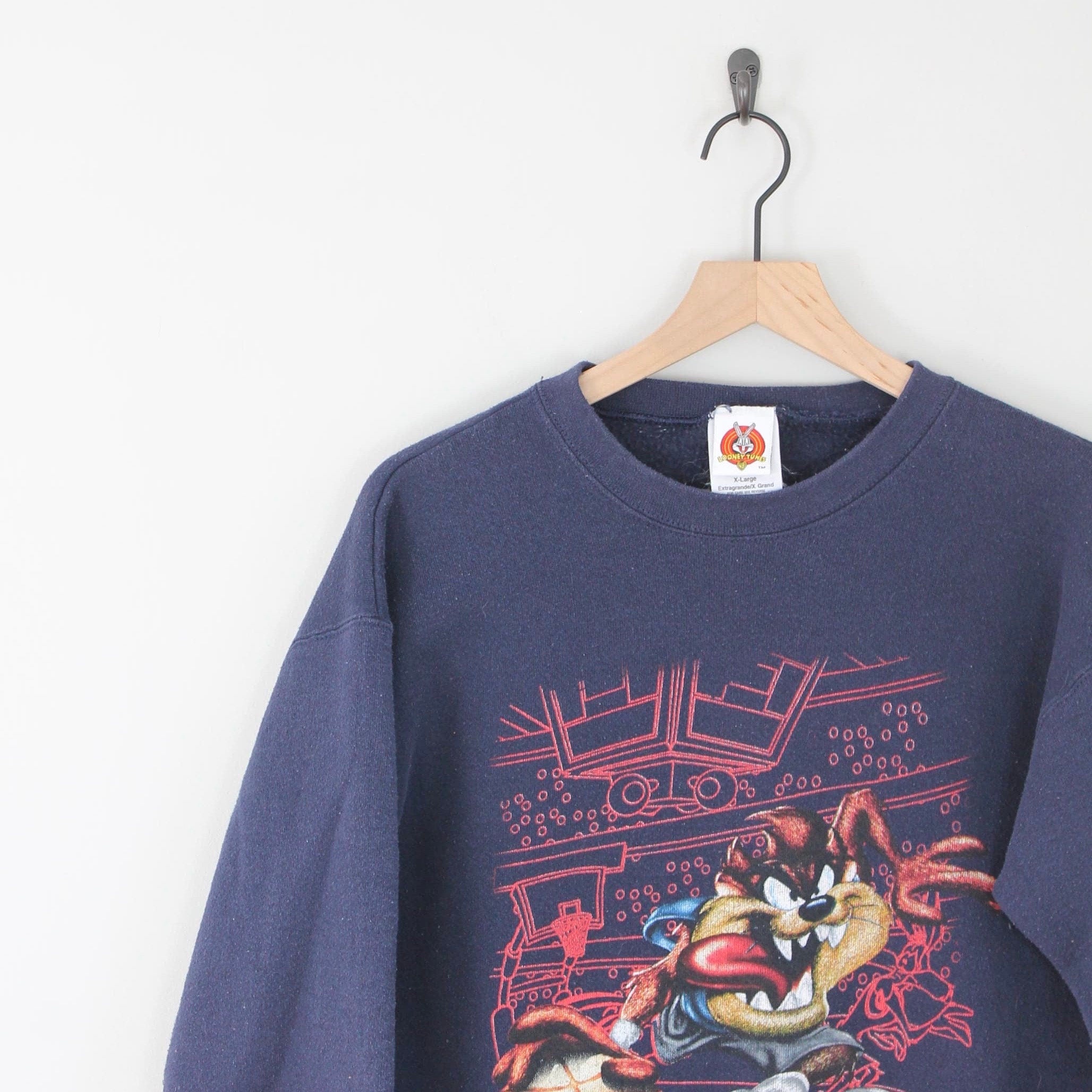 Vintage 90s Taz Crewneck Sweatshirt by Looney Tunes | Shop THRILLING