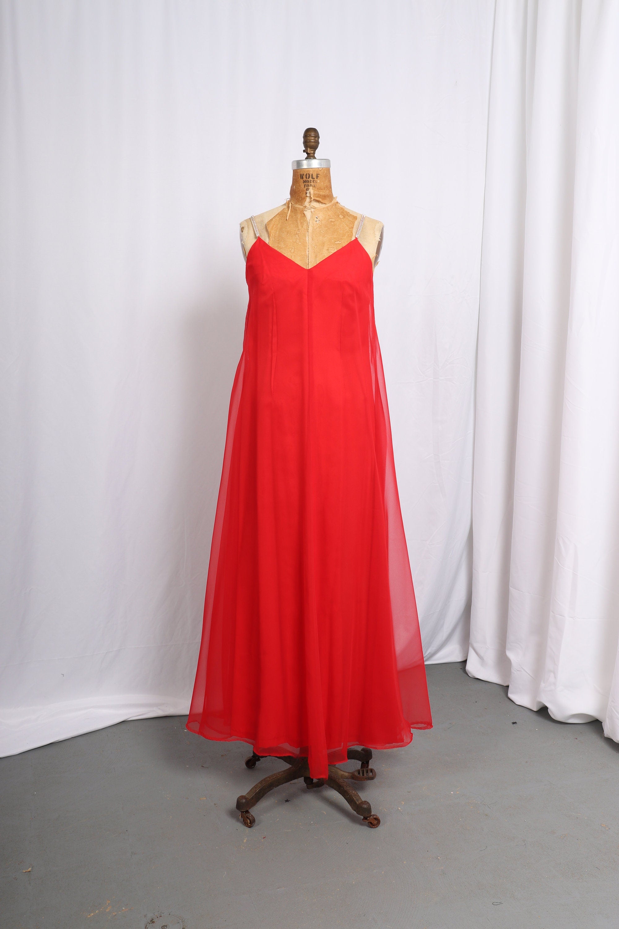 Vintage 70s Red Evening Gown | Shop THRILLING