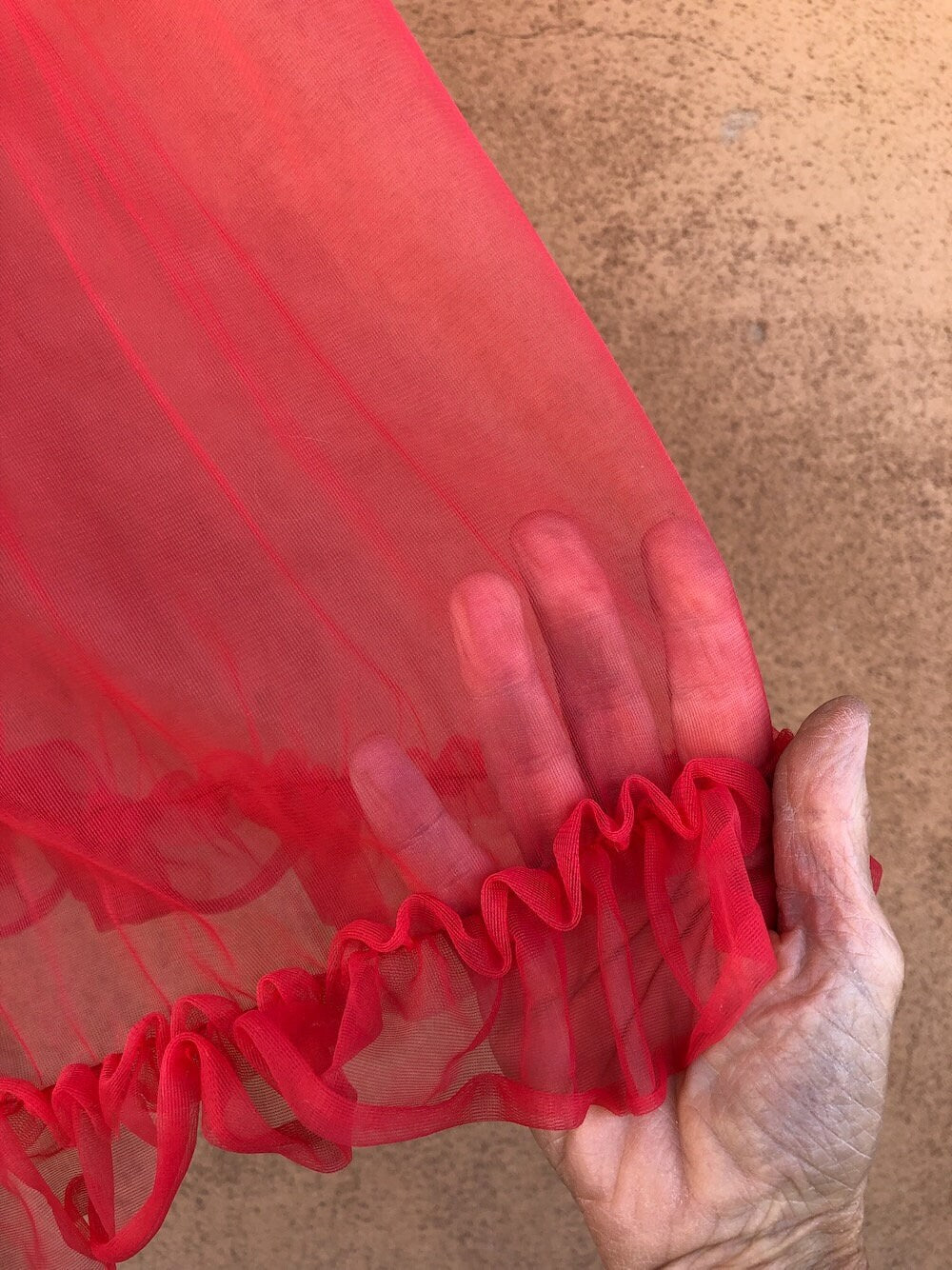 Vintage 60’s Sheer Red Negligee Nightgown | Shop THRILLING