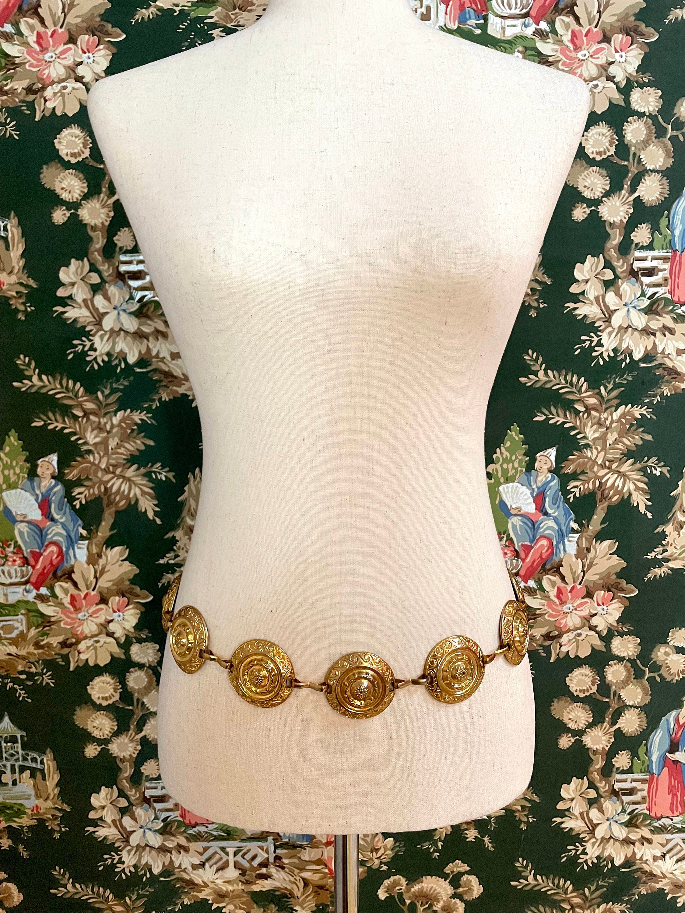 Vintage 90’s Gold Disc Chain Belt by Harwill | Shop THRILLING