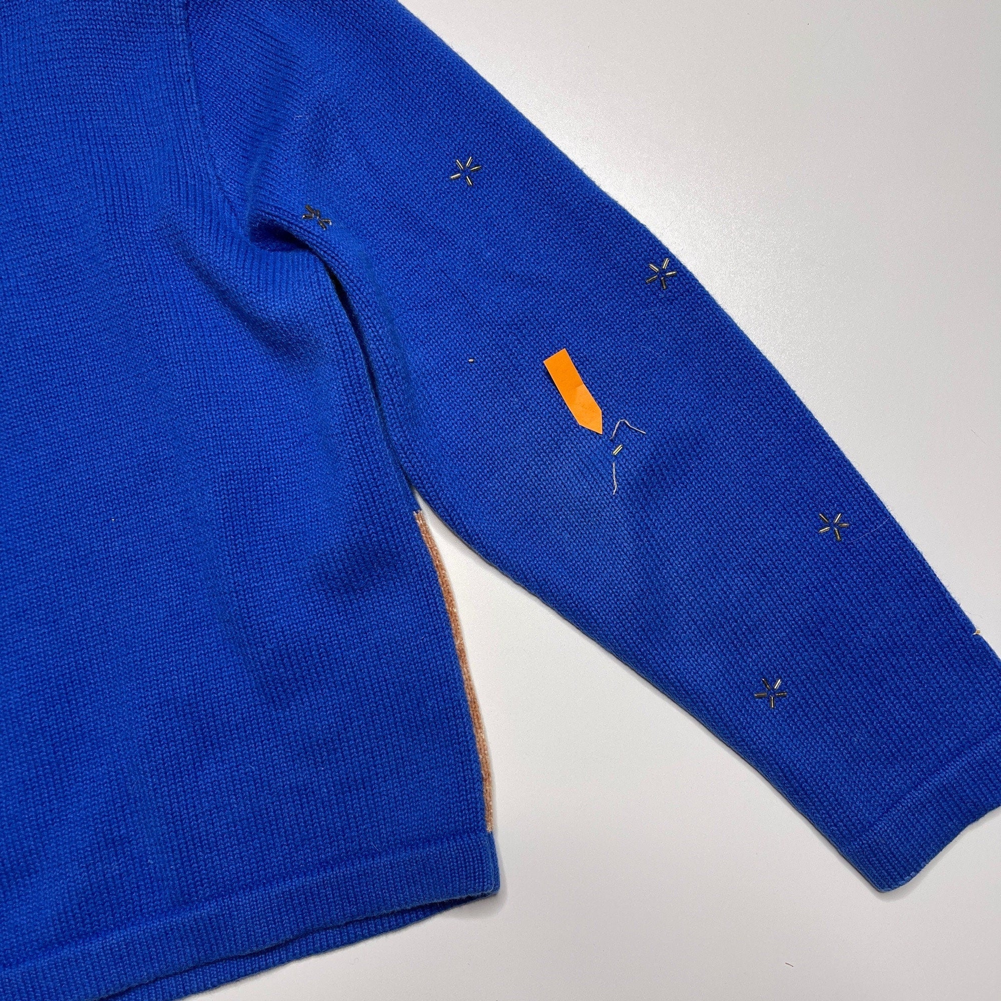 Vintage Blue Christmas Nativity Sweater Cardigan by Takako Sakon | Shop ...