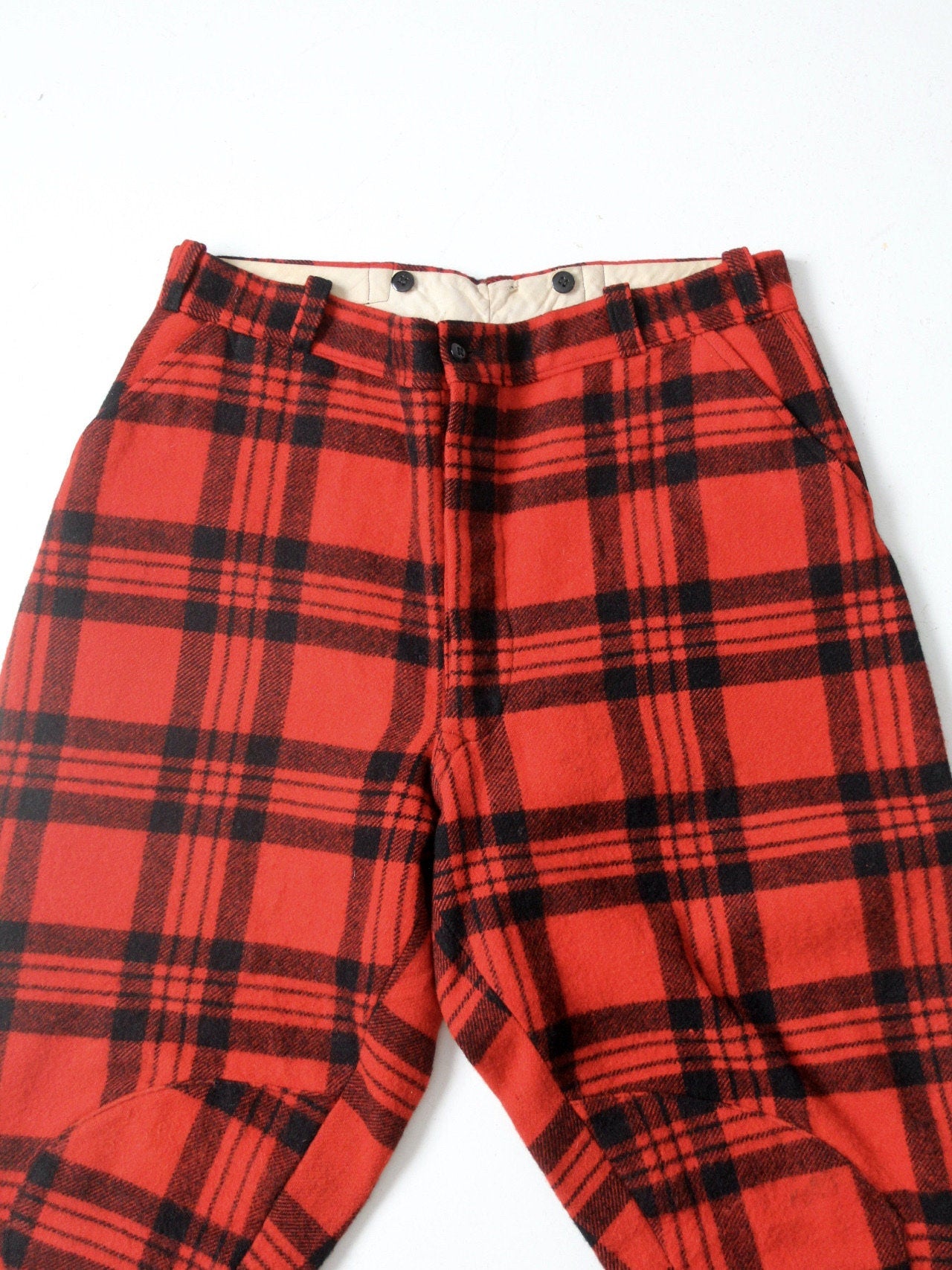 Vintage Wool Hunting Red Plaid Logger Pants | Shop THRILLING