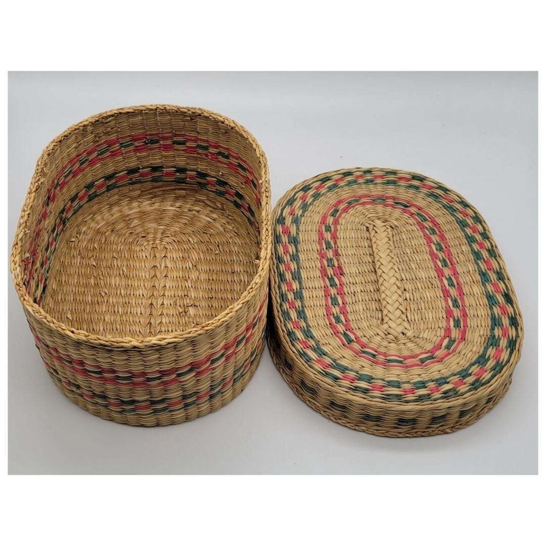 Vintage 70s Handwoven Basket and Lid | Shop THRILLING