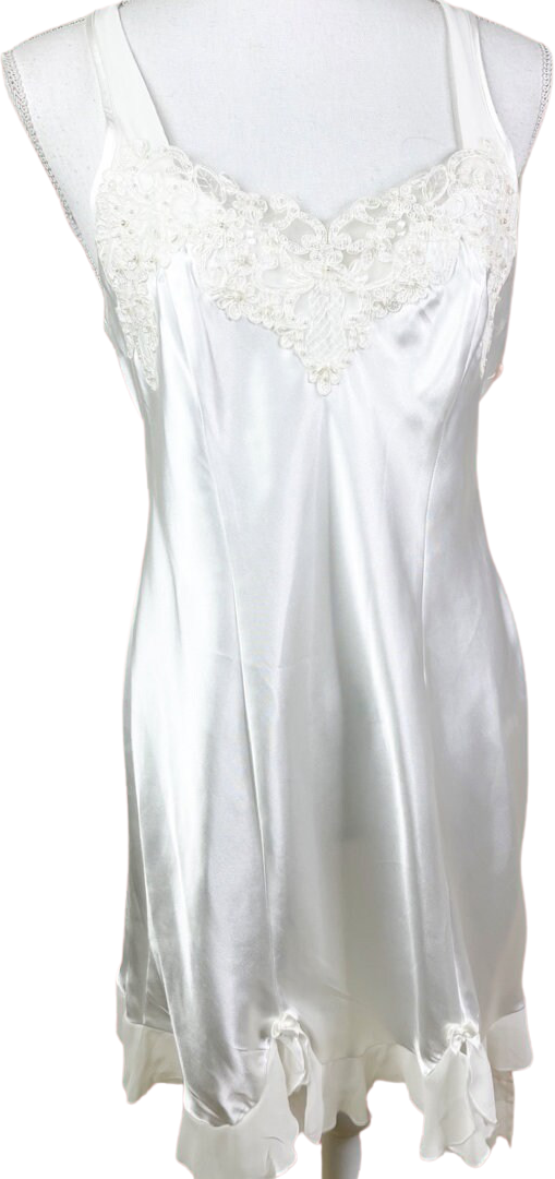 Vintage Deadstock White Satin Wedding Night Negligee Lingerie by Linea ...