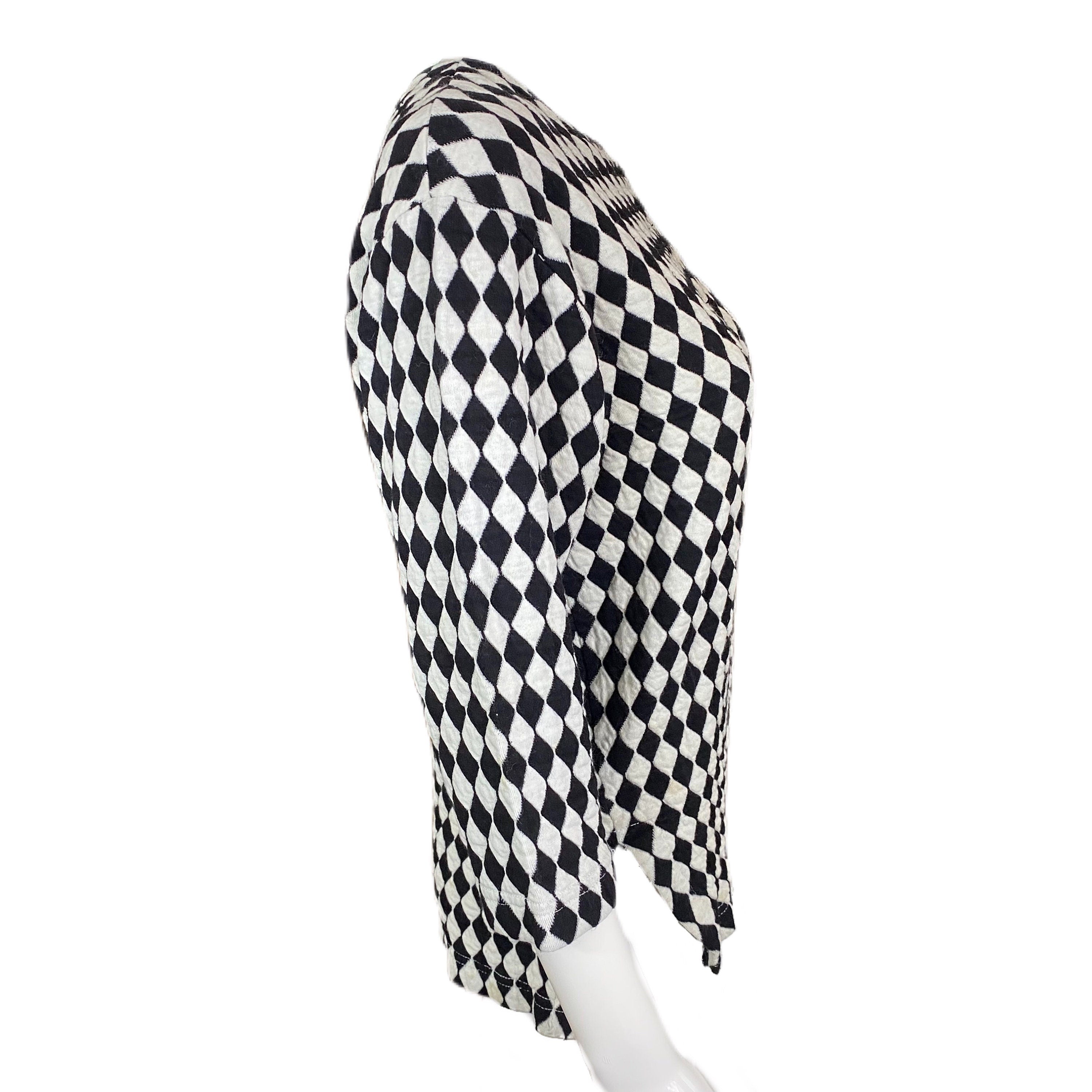 Vintage Black and White Harlequin Top by Katelyn Rose | Shop THRILLING