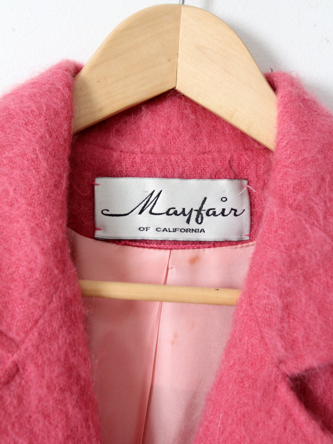 Vintage Mayfair Pink Wool Coat by Mayfair of California | Shop THRILLING