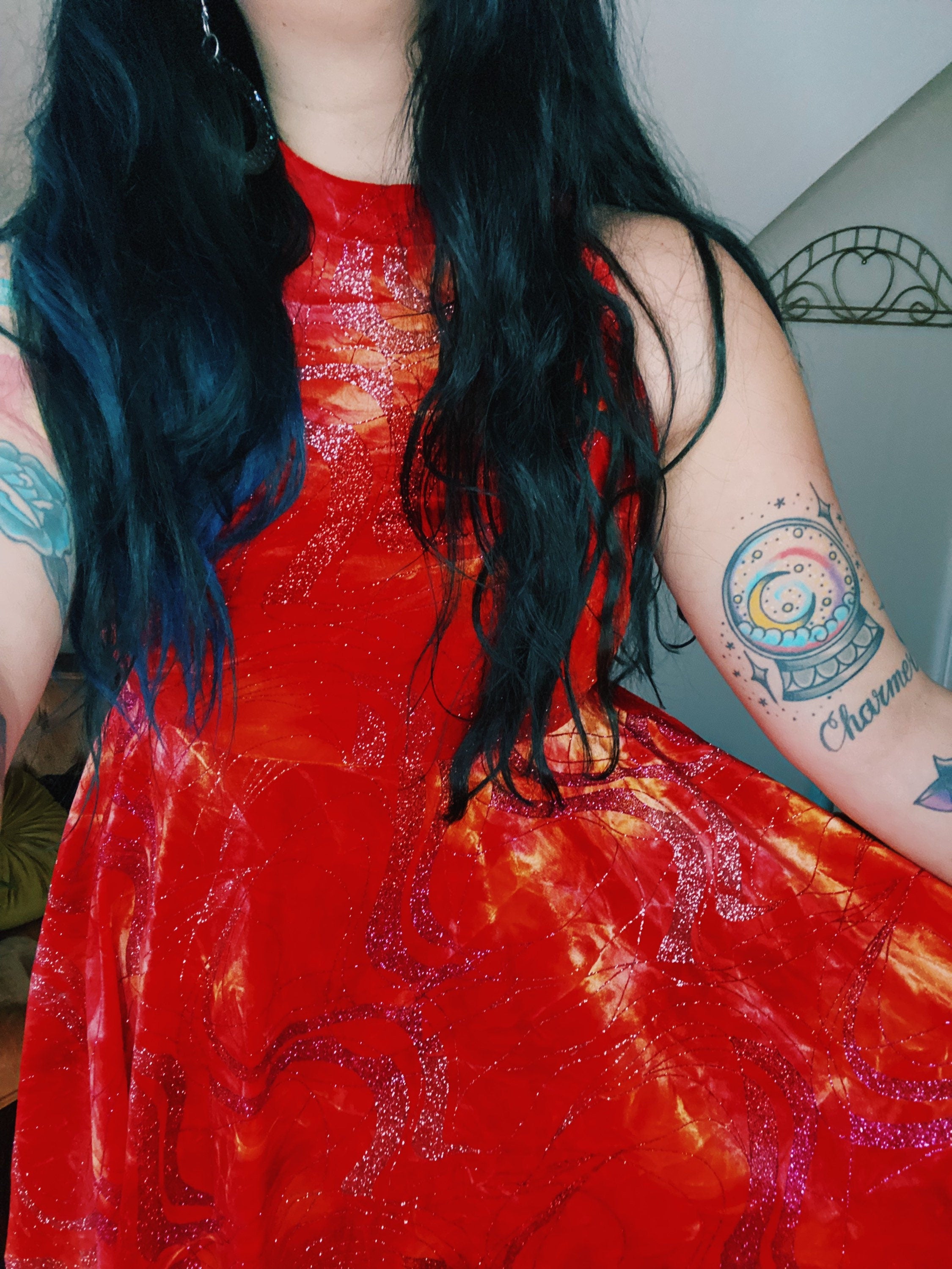 Vintage 80s Red Disco Style Halter Jumpsuit by Dansco | Shop THRILLING