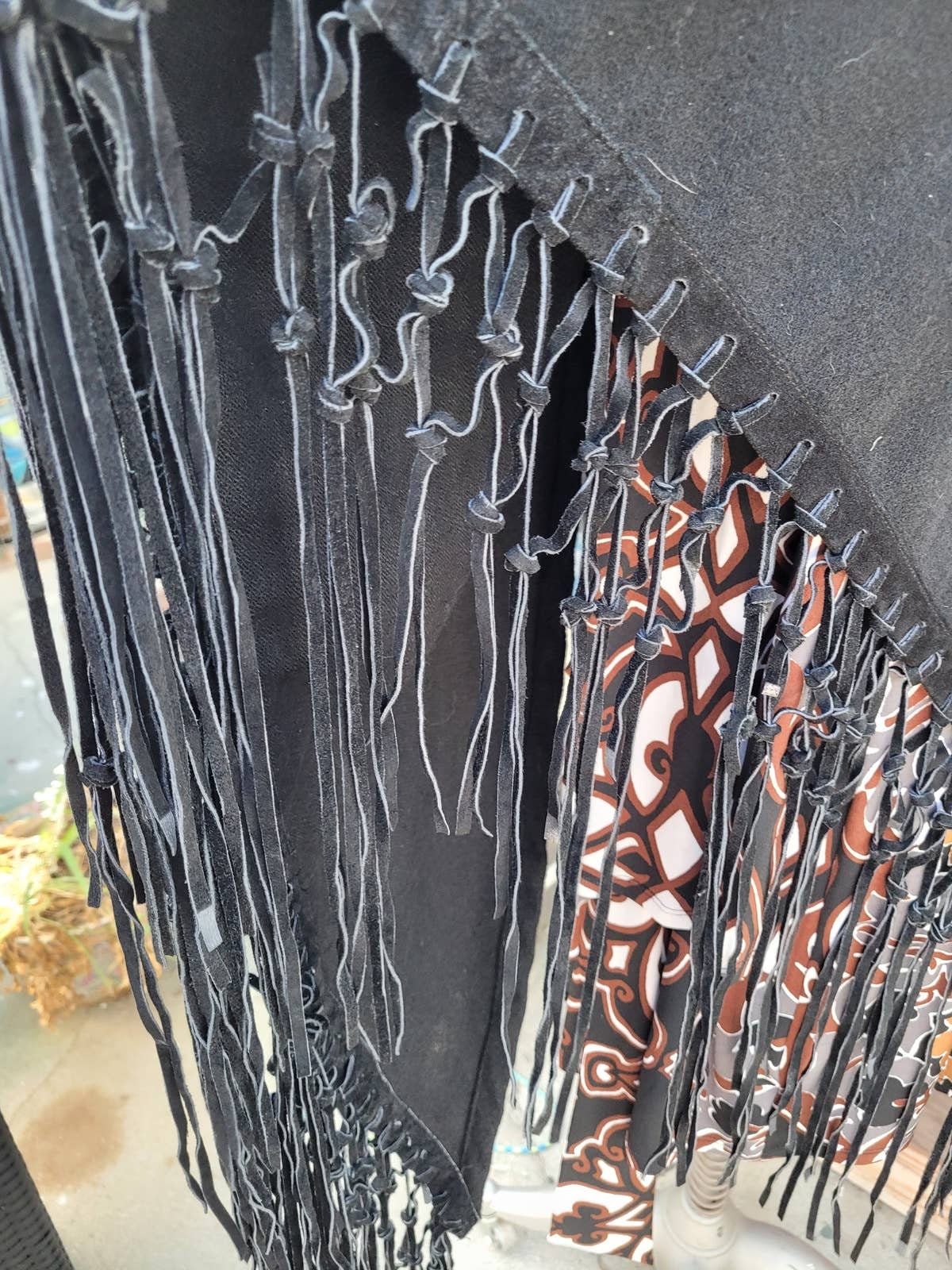 Vintage French Wrap Wool and Leather Fringe | Shop THRILLING