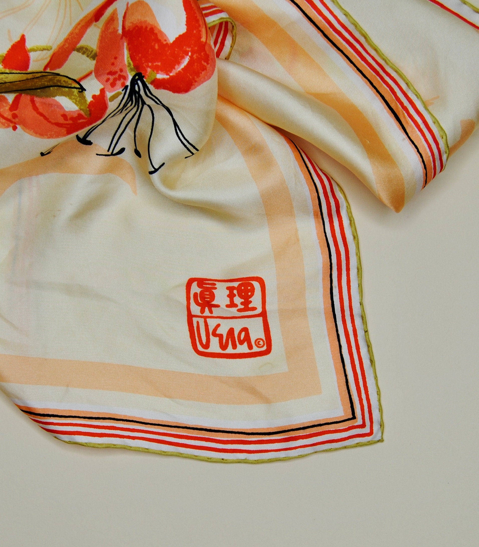 Vintage Vera Peachy Silk Scarf by Vera | Shop THRILLING