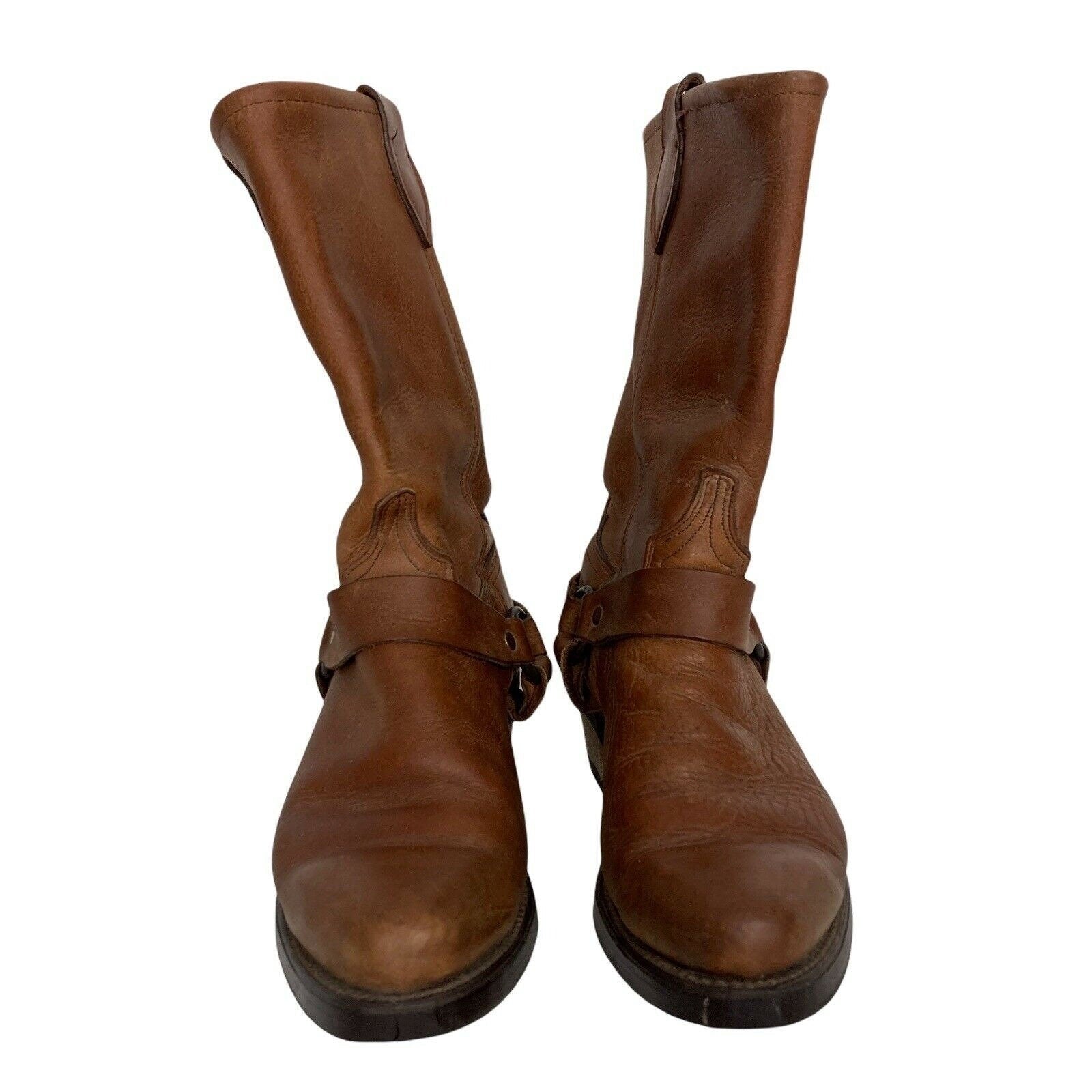Vintage Cowboy Western Brown Leather Harness Boots by Biltrite | Shop ...