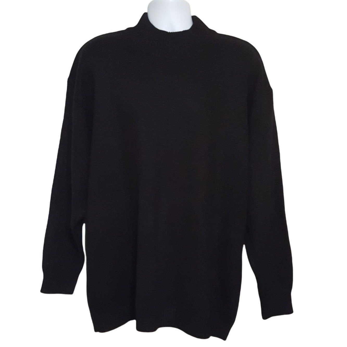 Vintage Men's Sweater Mock Neck Black by Ron Chereskin | Shop THRILLING