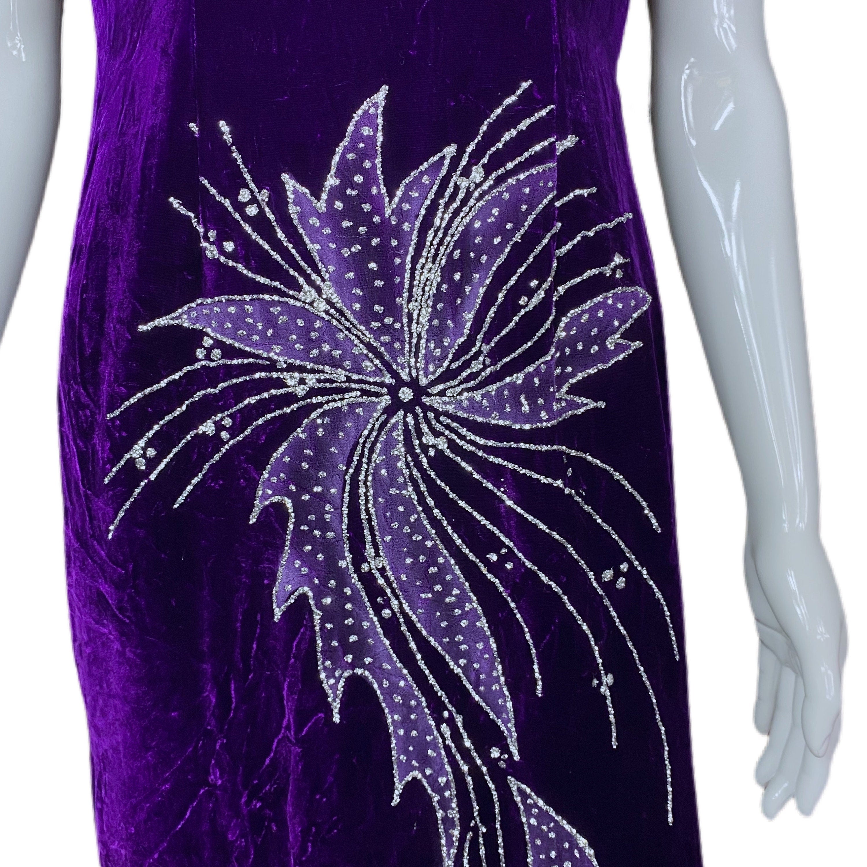 Vintage Deep Purple Velvet Dress | Shop THRILLING