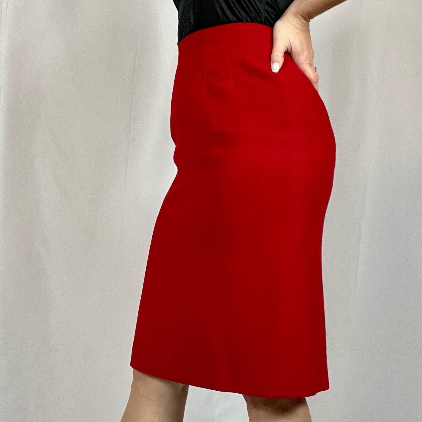 Vintage Red Wool Skirt | Shop THRILLING