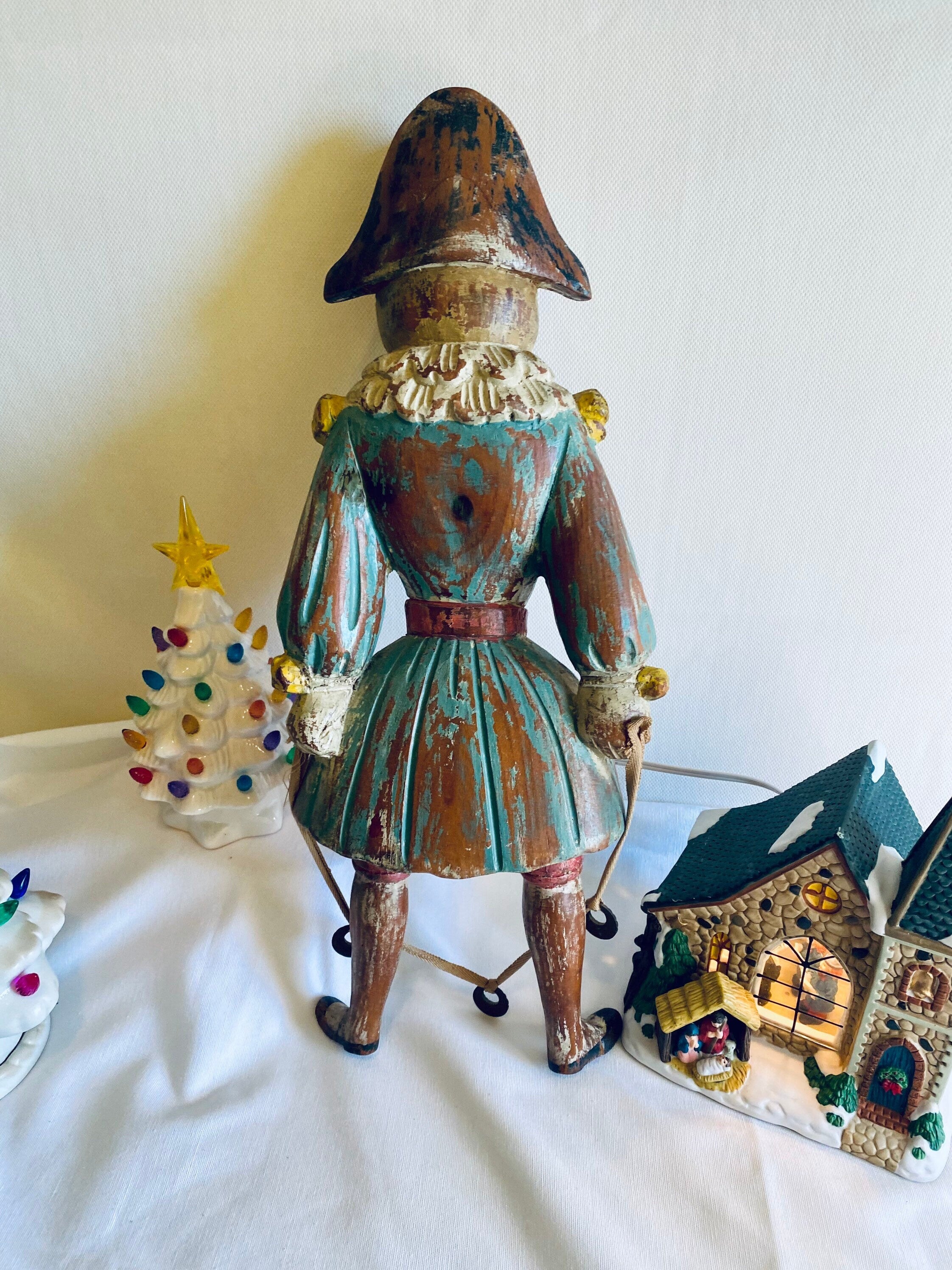 Vintage Hand Carved Wood Soldier Handmade Wood Sculpture. Rustic Decor ...